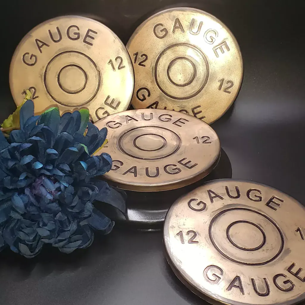 12 Gauge Brass End Shotgun Shell Silicone Resin Coaster Mold, Unique M ...