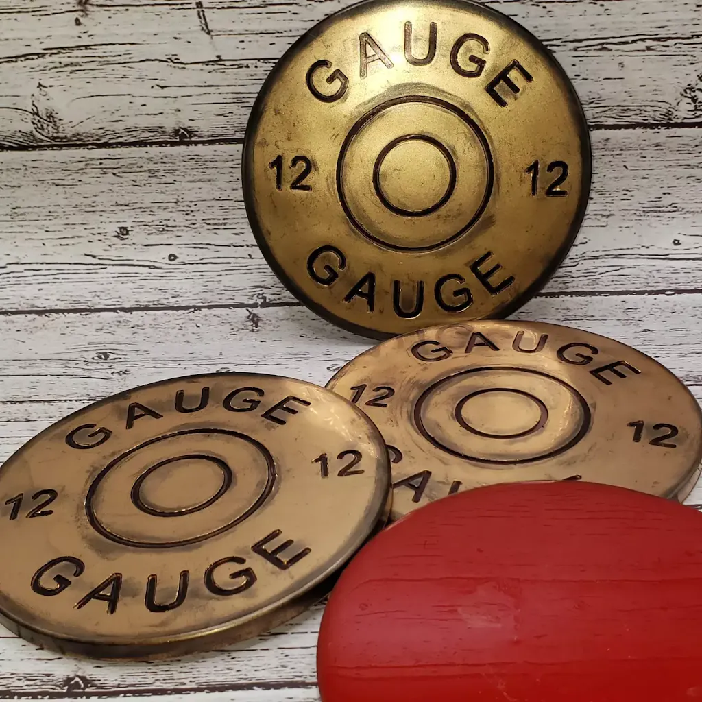 12 Gauge Brass End Shotgun Shell Silicone Resin Coaster Mold, Unique M ...