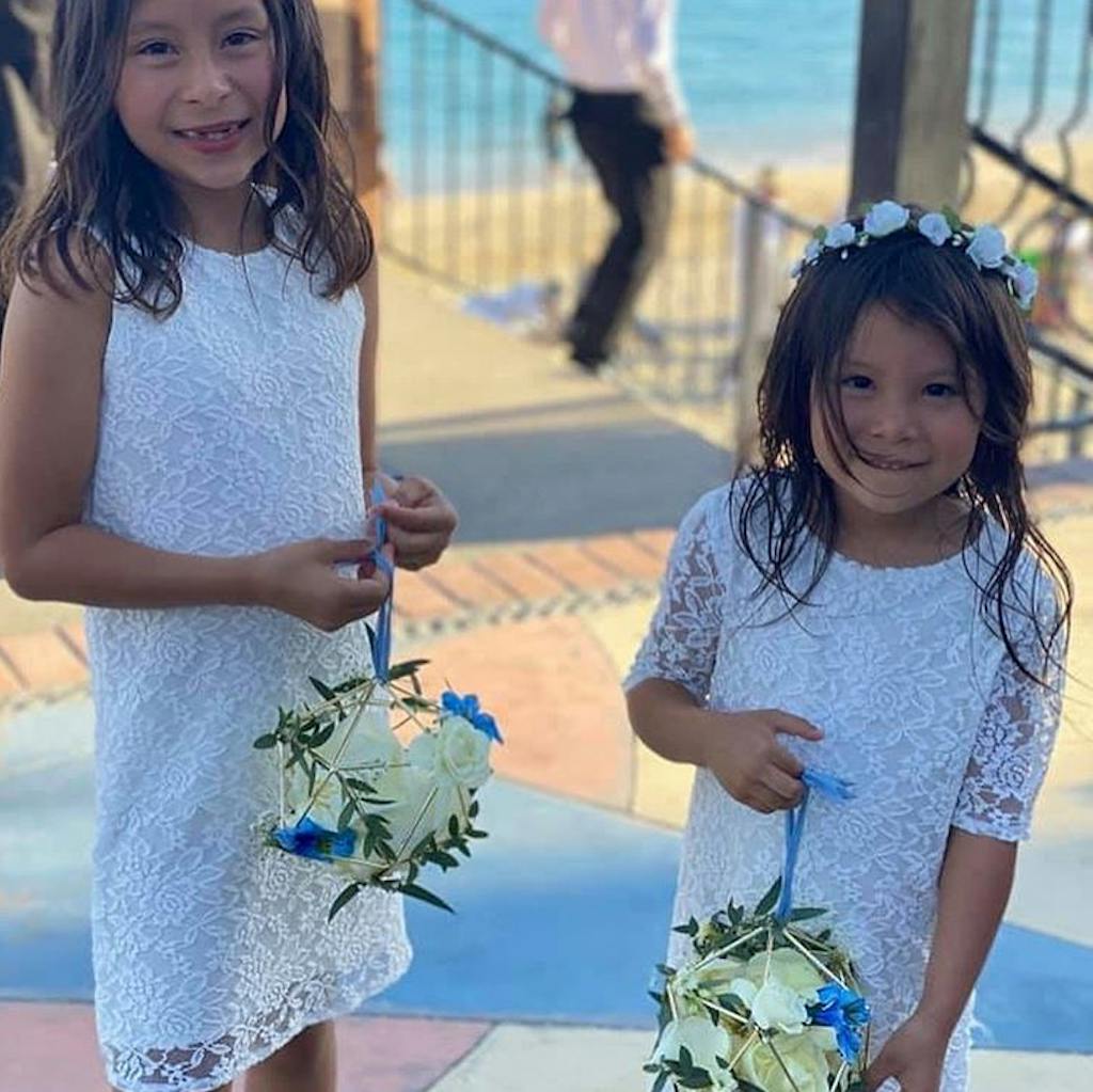 White Stretchy Lace Sleeved Holiday Fancy Party Shift Dress - Girls ...