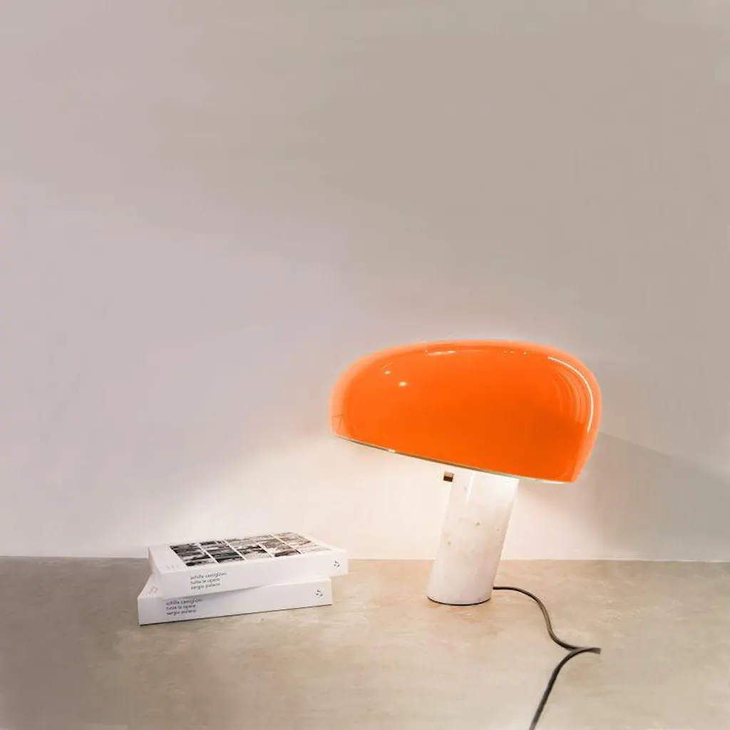 Vintage Snoopy Lamp with Marble Base | Ping Lighting