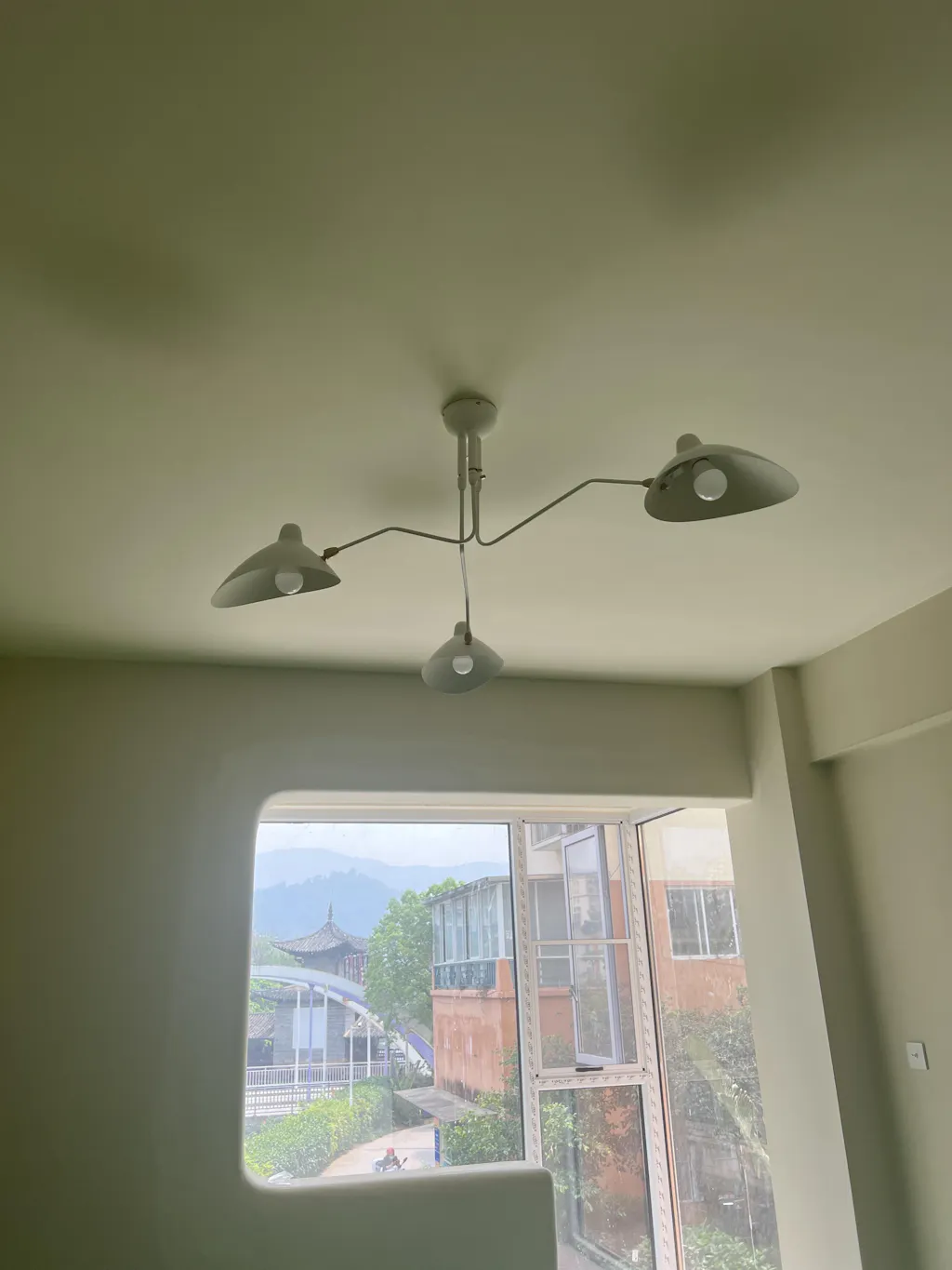 Swing Arm Ceiling Light | 3-arm Semi Flush Ceiling Light| Ping Lighting