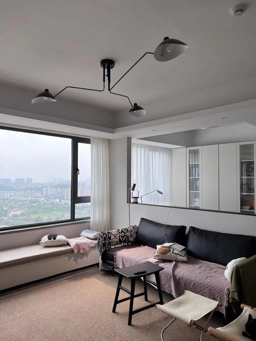 Swing Arm Ceiling Light | 3-arm Semi Flush Ceiling Light| Ping Lighting