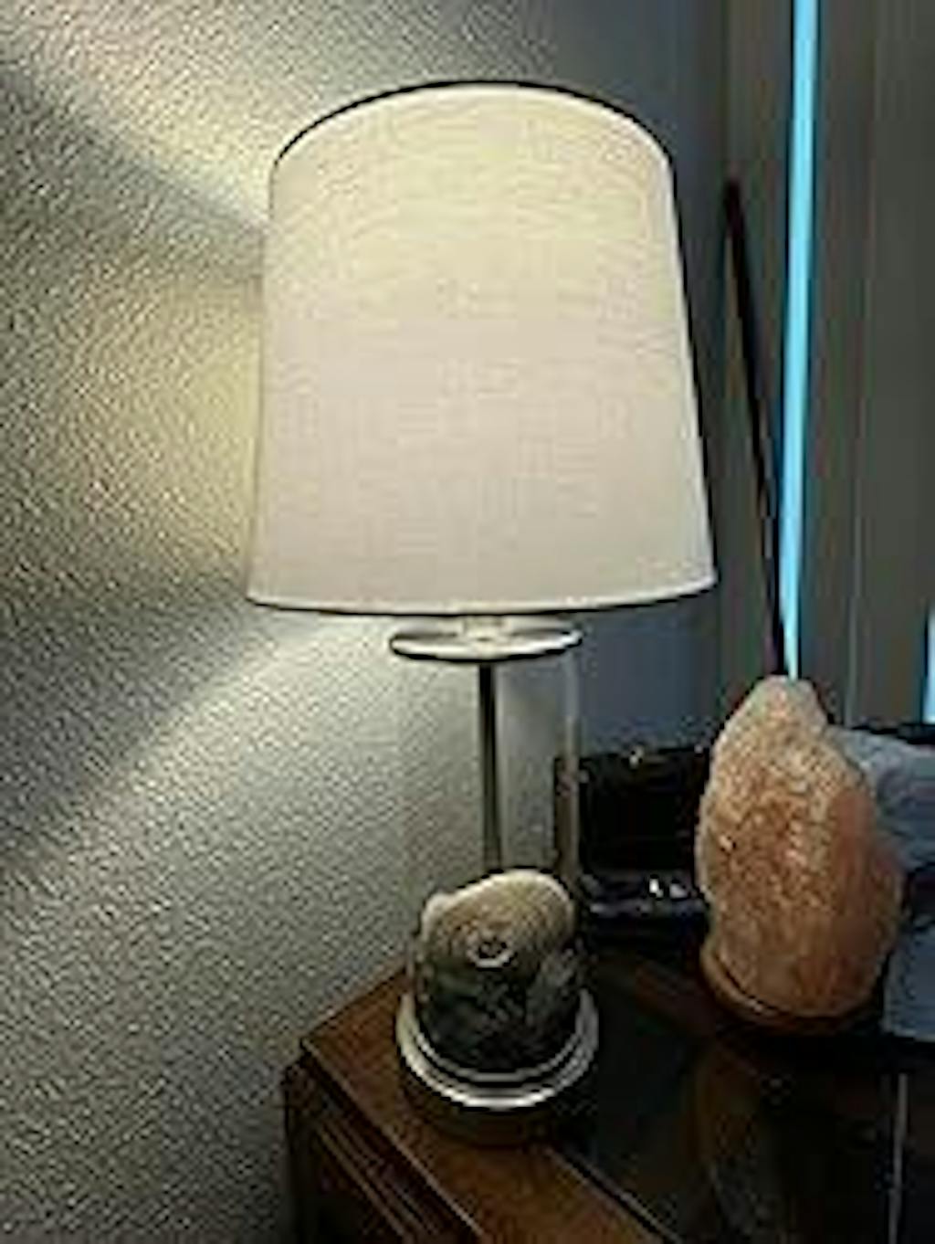 Glass Fillable Table Lamp | Steel Base Clear Fillable Lamp | Ping Lighting