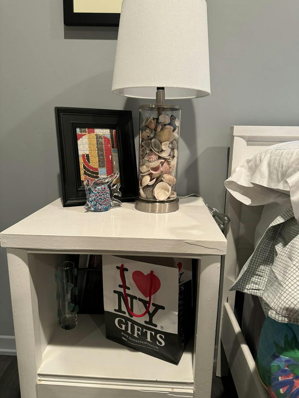 Glass Fillable Table Lamp | Steel Base Clear Fillable Lamp | Ping Lighting