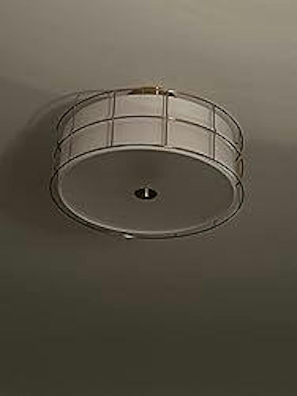 Fabric Drum Shade Flush Mount Light | Linen Ceiling Light | Ping Lighting