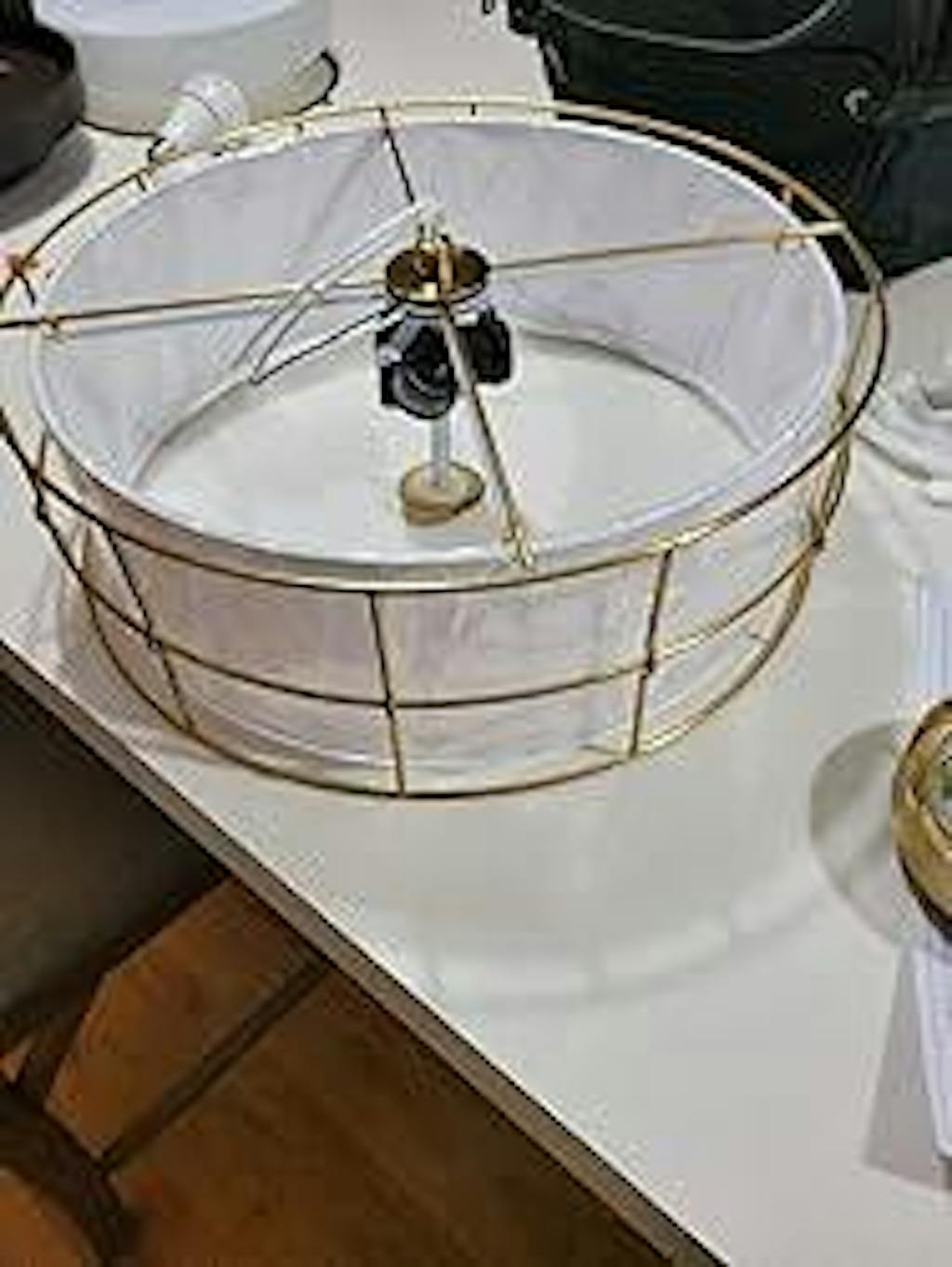 Fabric Drum Shade Flush Mount Light | Linen Ceiling Light | Ping Lighting