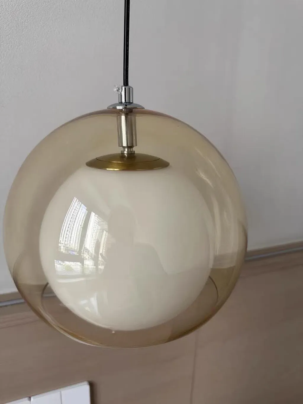 Round Glass Ball Pendant Light | Clear Glass Sphere Pendant Light ...