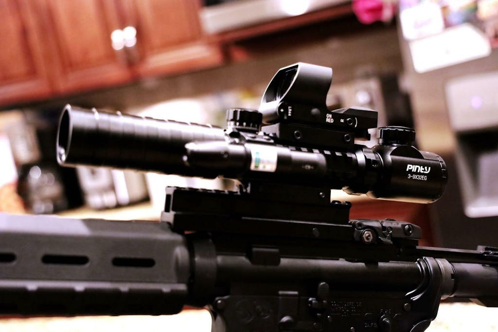 Pinty | Rifle Scope 3-9x32mm EG Rangefinder/4 Reticle Red & Green/Red Do