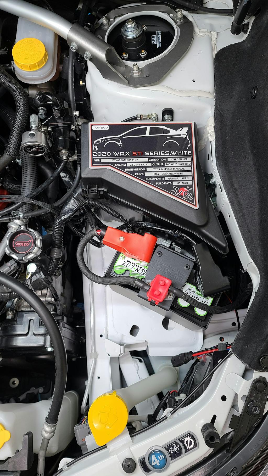 2020 SUBARU WRX STI SERIES.WHITE Engine Bay Build Plaque – Pixel Autoworks