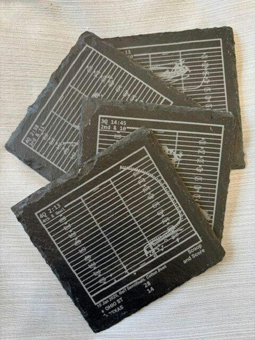 Boise State Football Greatest Plays: Slate Coasters (Set of 4) – Playbook