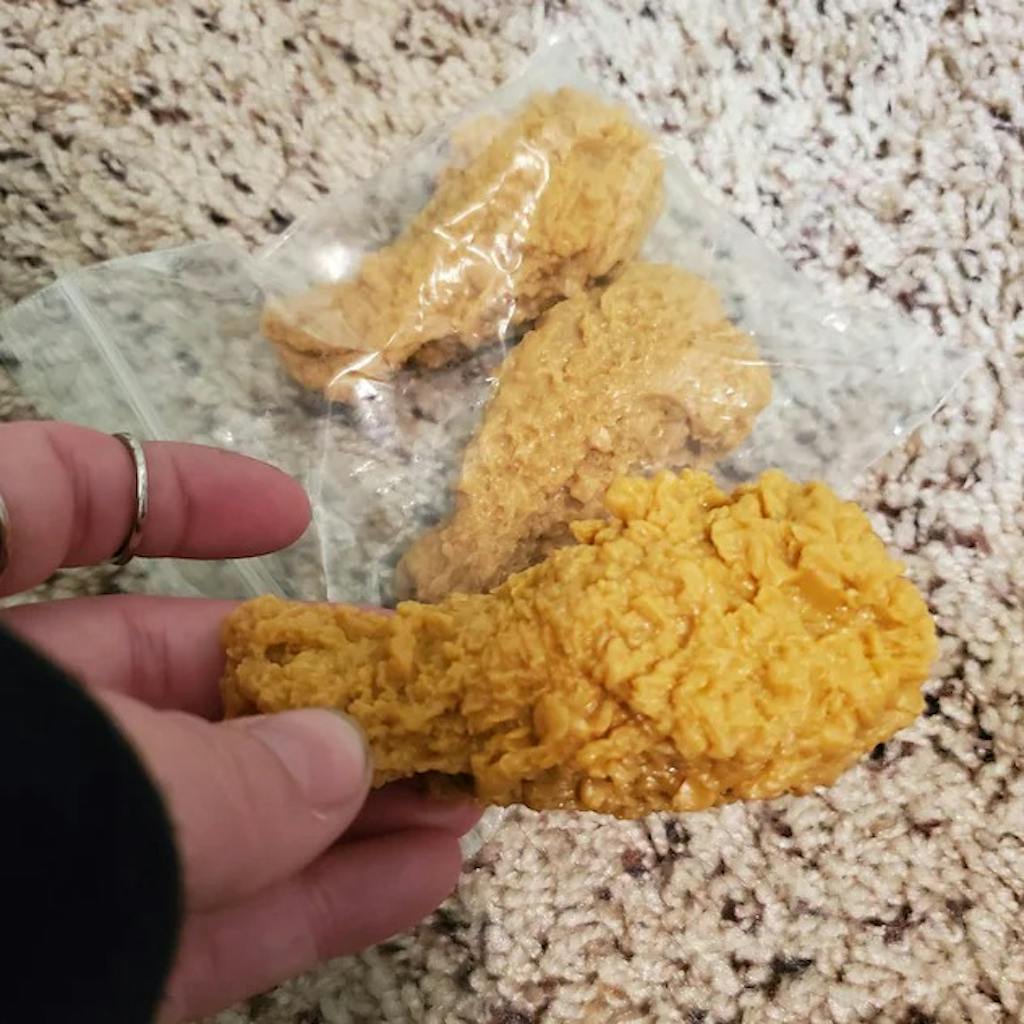 Fried Chicken Legs Wings Nuggets Fake Food NOT a Toy Realistic Imitati ...