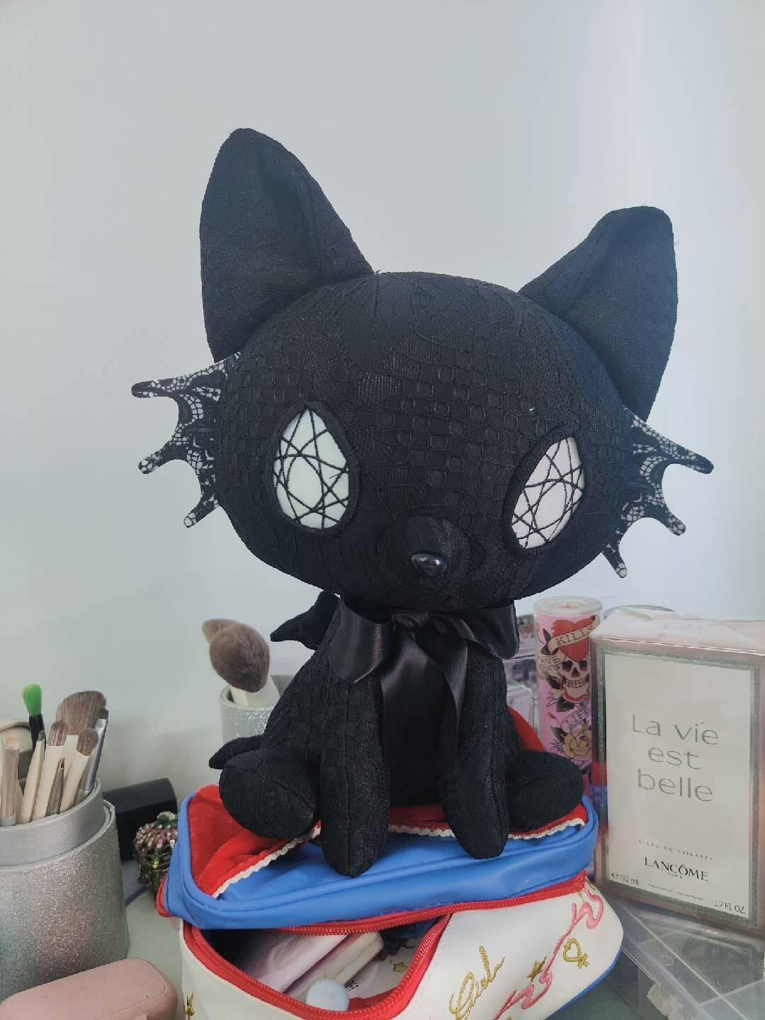 Vampire Goth Black Cat Stuffed Animal - PlushThis| Plushies & Stuffed Animals