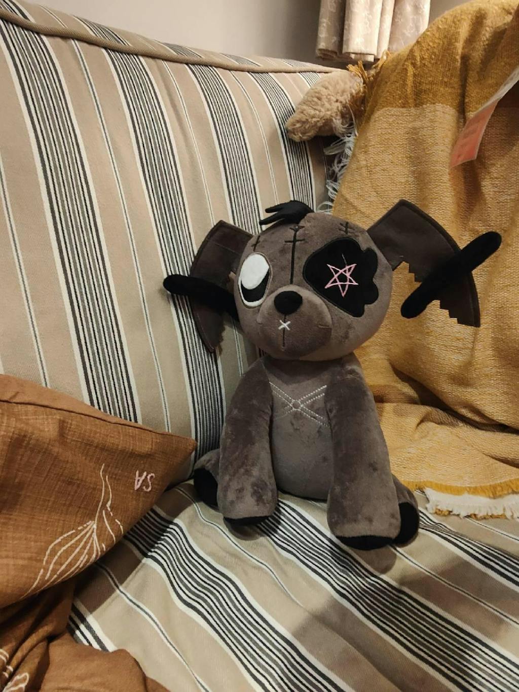 Cool Punk Grey Bunny Stuffed Animal - PlushThis| Plushies & Stuffed Animals