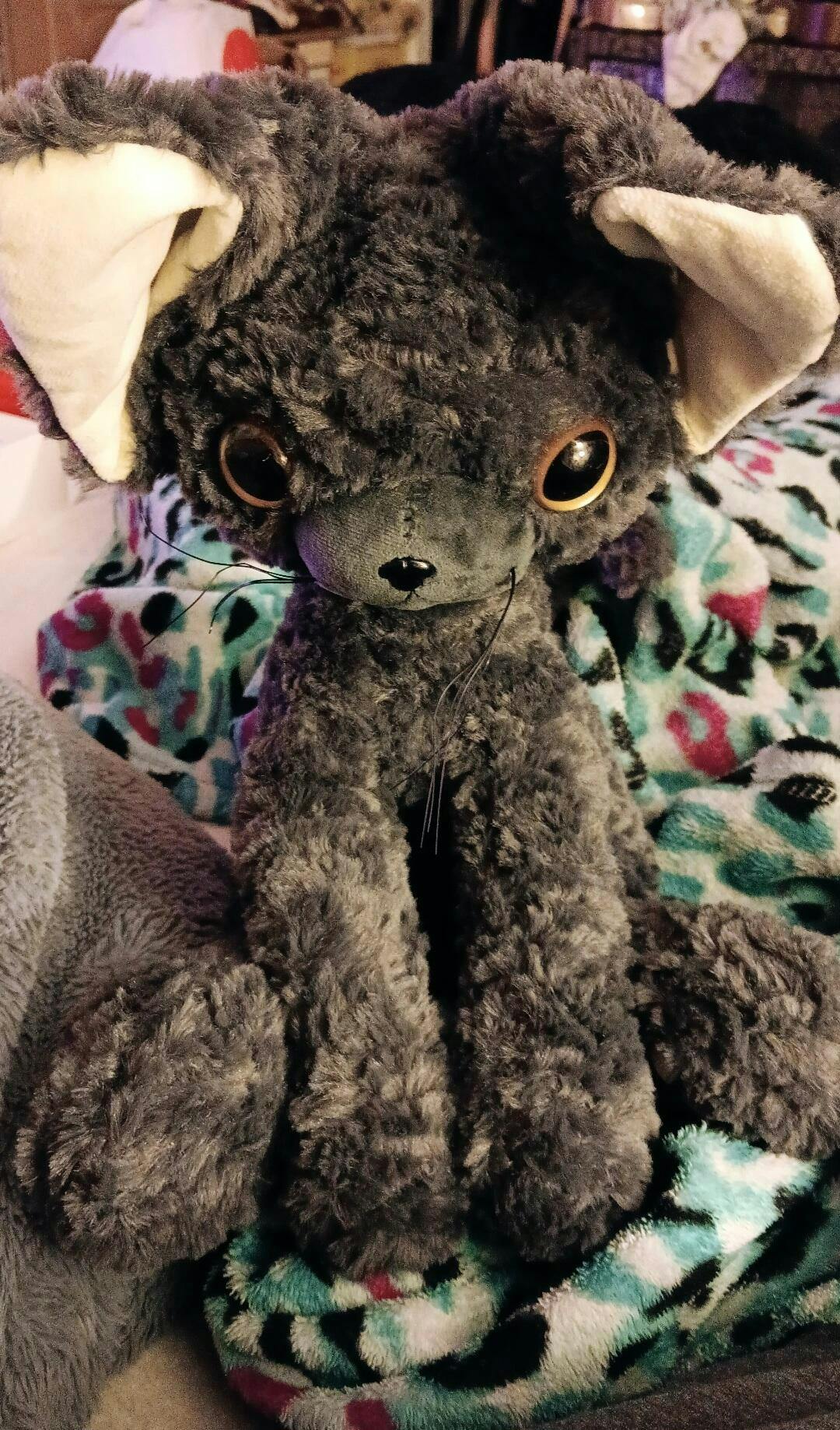 Cute Black Devon Rex Cat Plush - PlushThis| Plushies & Stuffed Animals