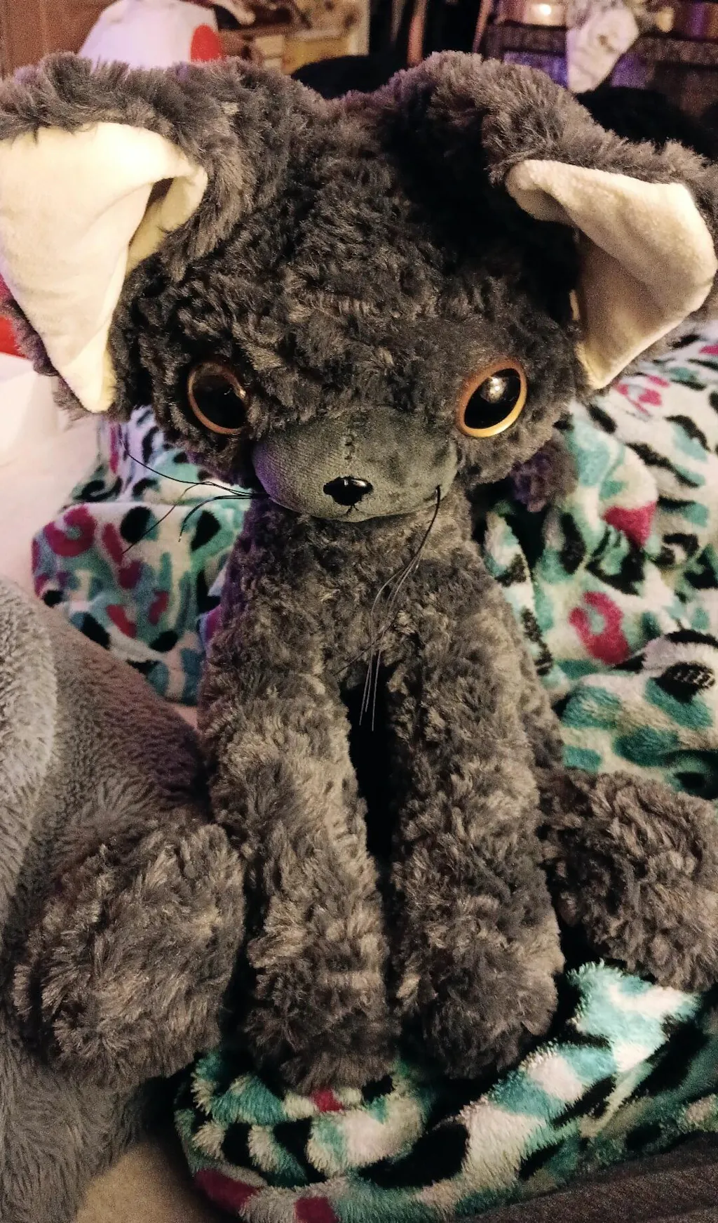 Cute Black Devon Rex Cat Plush - PlushThis| Plushies & Stuffed Animals