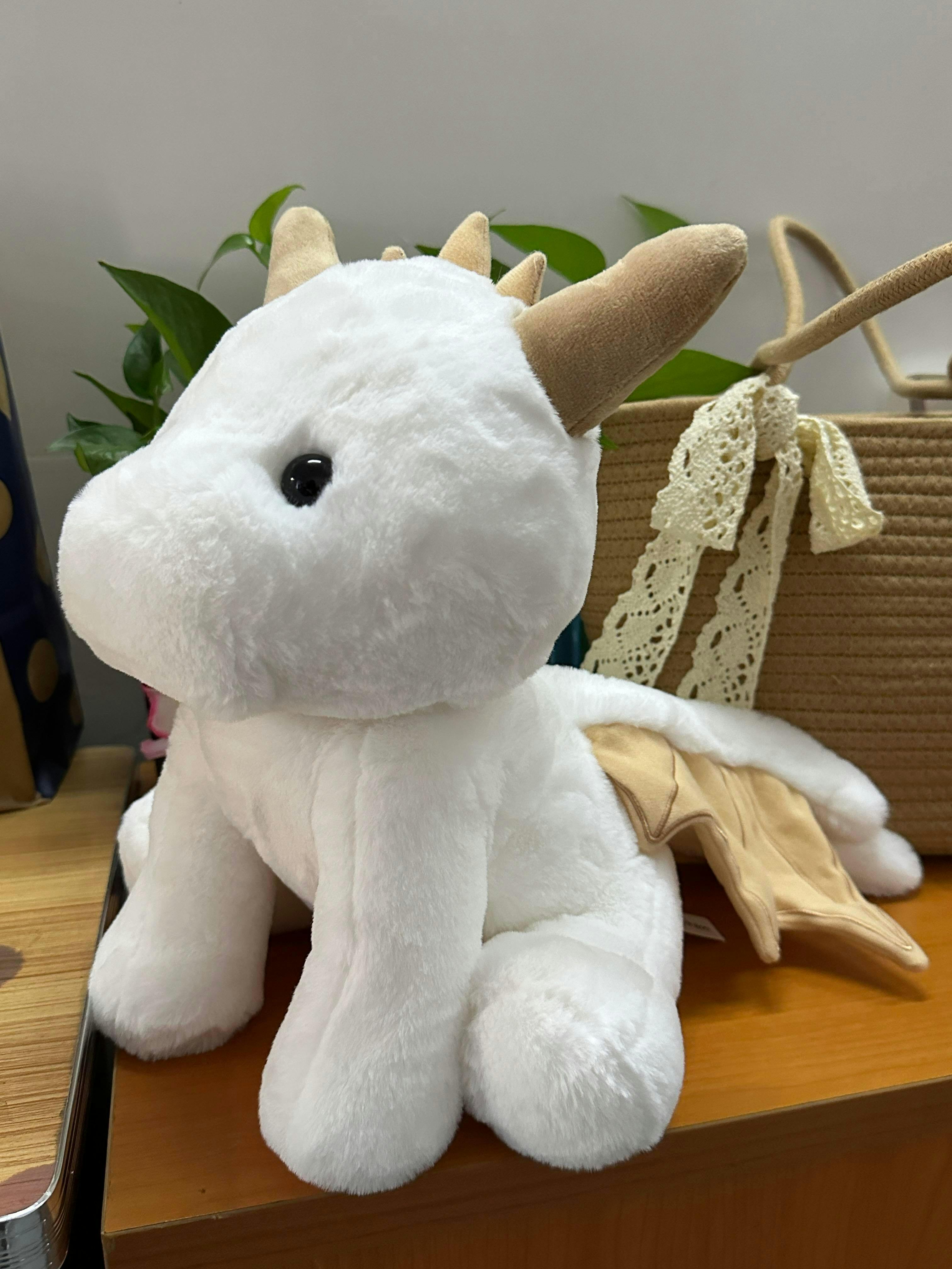 Cute White Baby Dragon Stuffed Animal - PlushThis| Plushies & Stuffed ...