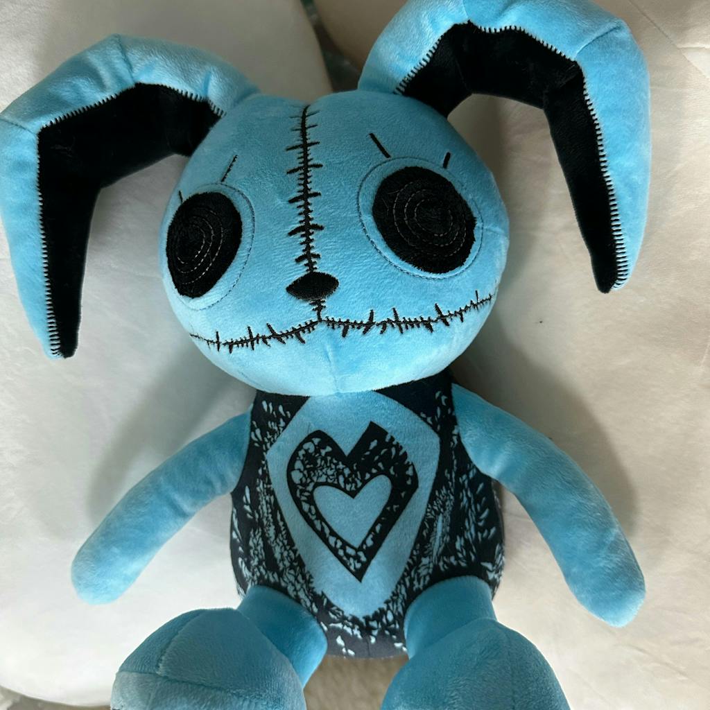 Arctic Blue Voodoo Goth Bunny Plush - PlushThis| Plushies & Stuffed Animals