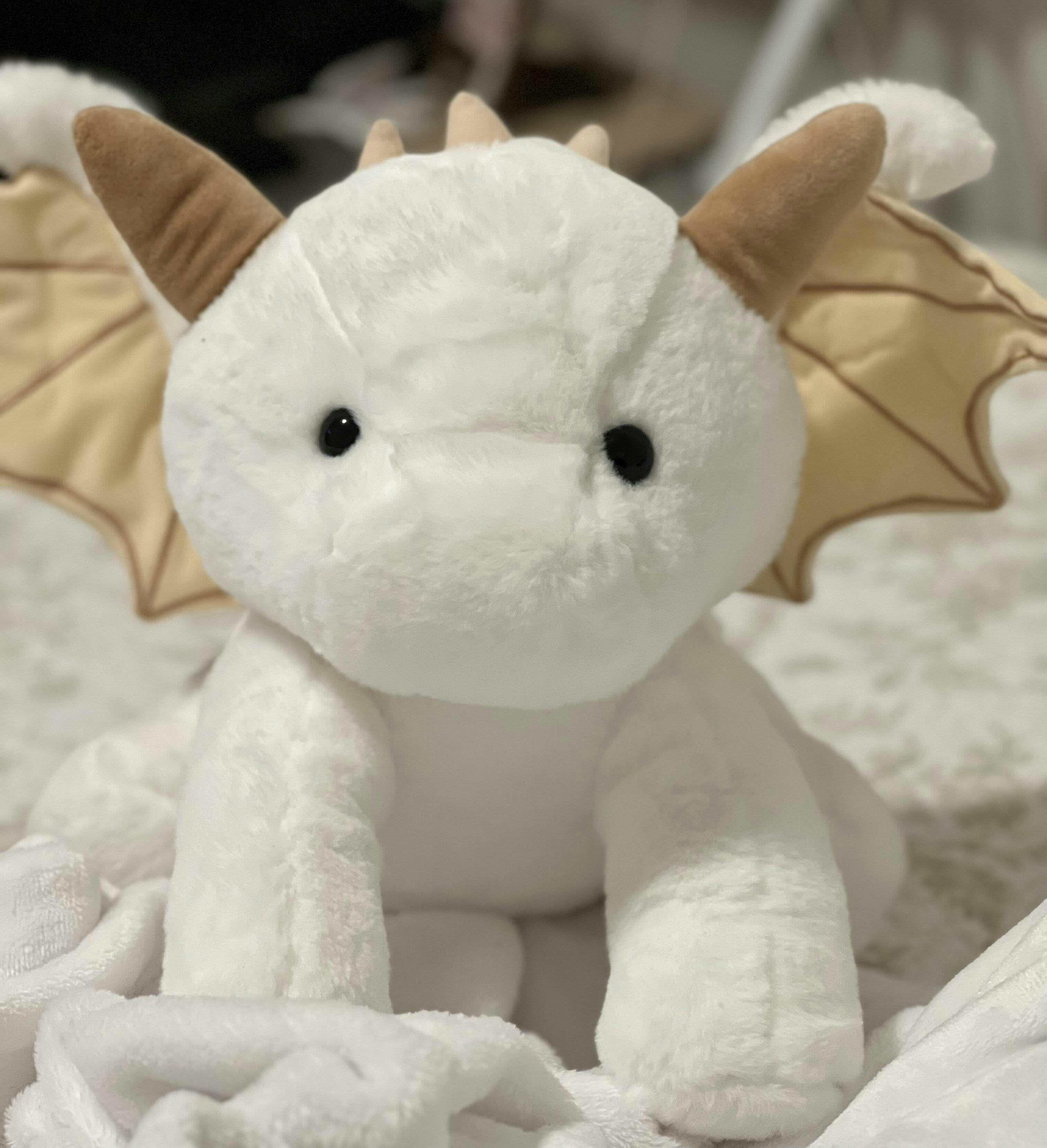 Cute White Baby Dragon Stuffed Animal - PlushThis| Plushies & Stuffed ...
