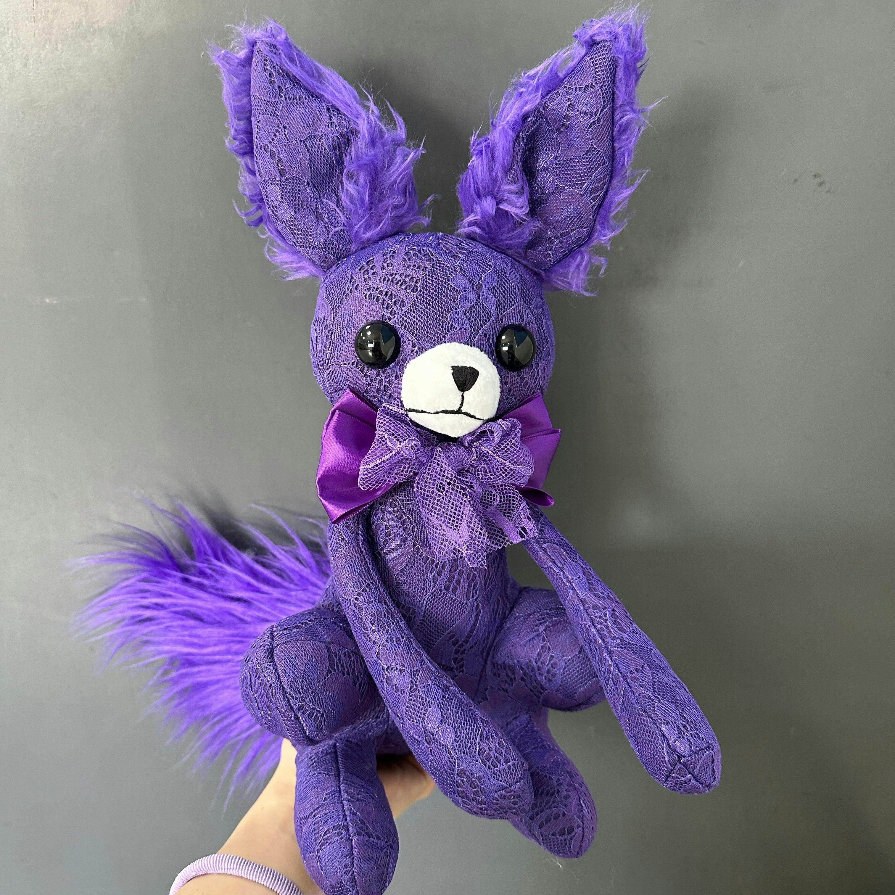Goth Purple Fox Stuffed Animal - PlushThis| Plushies & Stuffed Animals