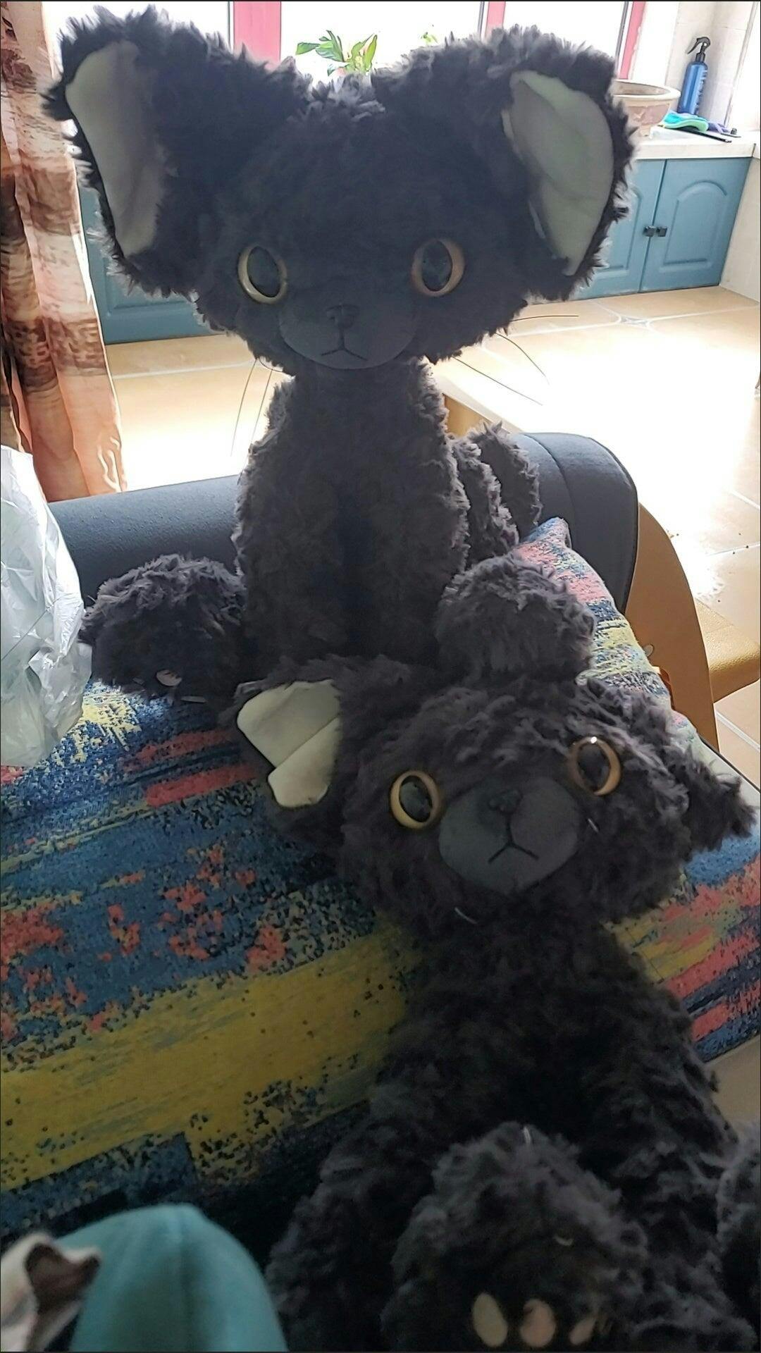 Cute Black Devon Rex Cat Plush - PlushThis| Plushies & Stuffed Animals