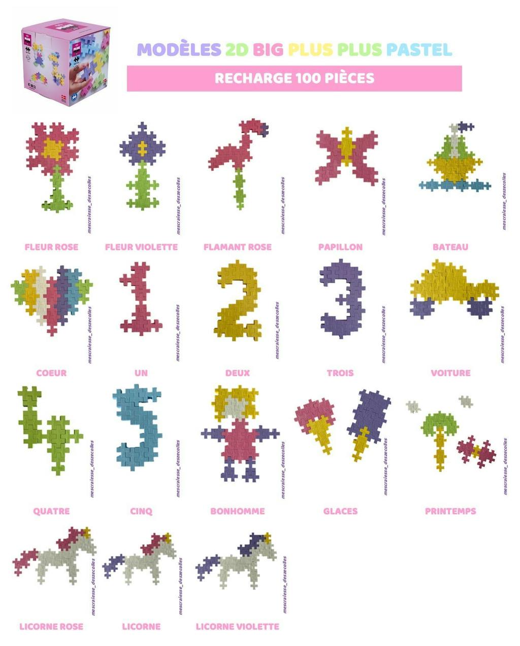 Plus-Plus - Recharge 100 pièces BIG Pastel