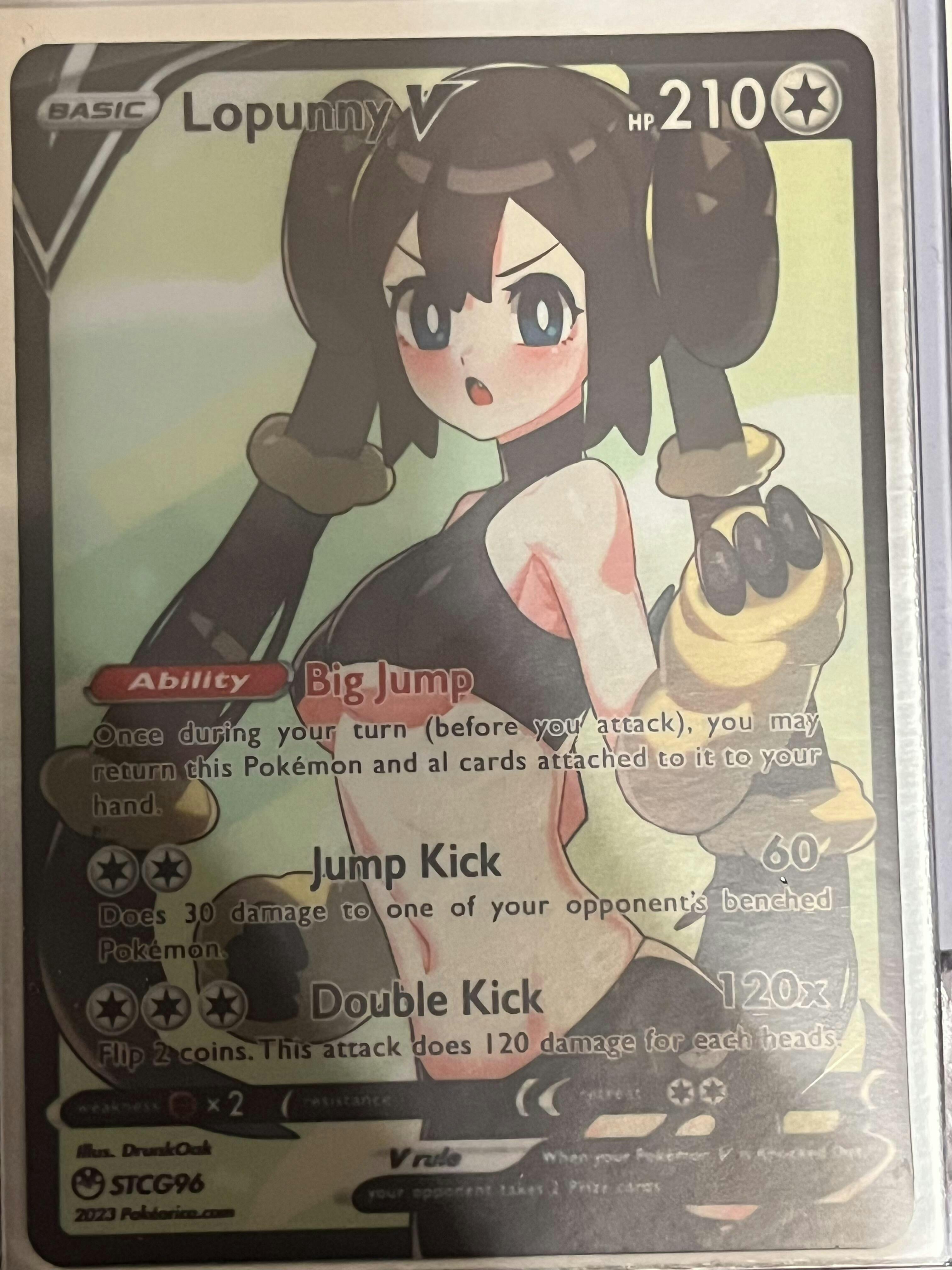 Custom Holographic Full Art Lopunny Rosa – PokeOricaSTCG