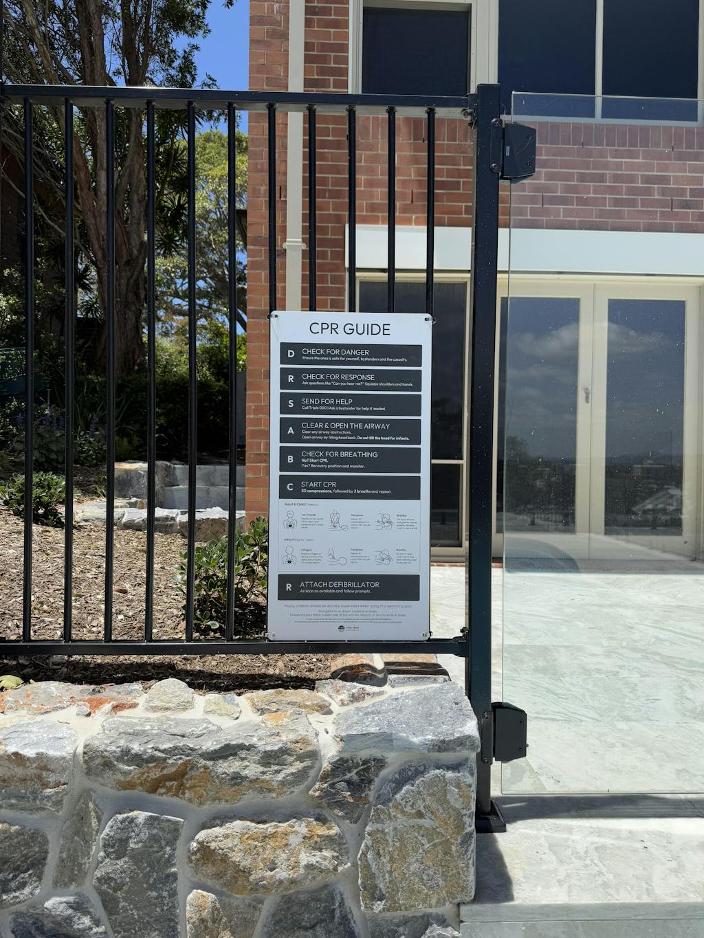 Stone Blue CPR Pool Sign – Pool Signs Australia