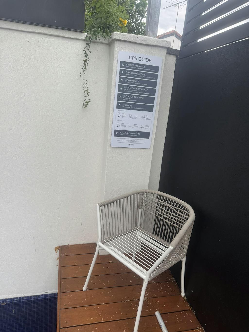 Stone Blue CPR Pool Sign – Pool Signs Australia