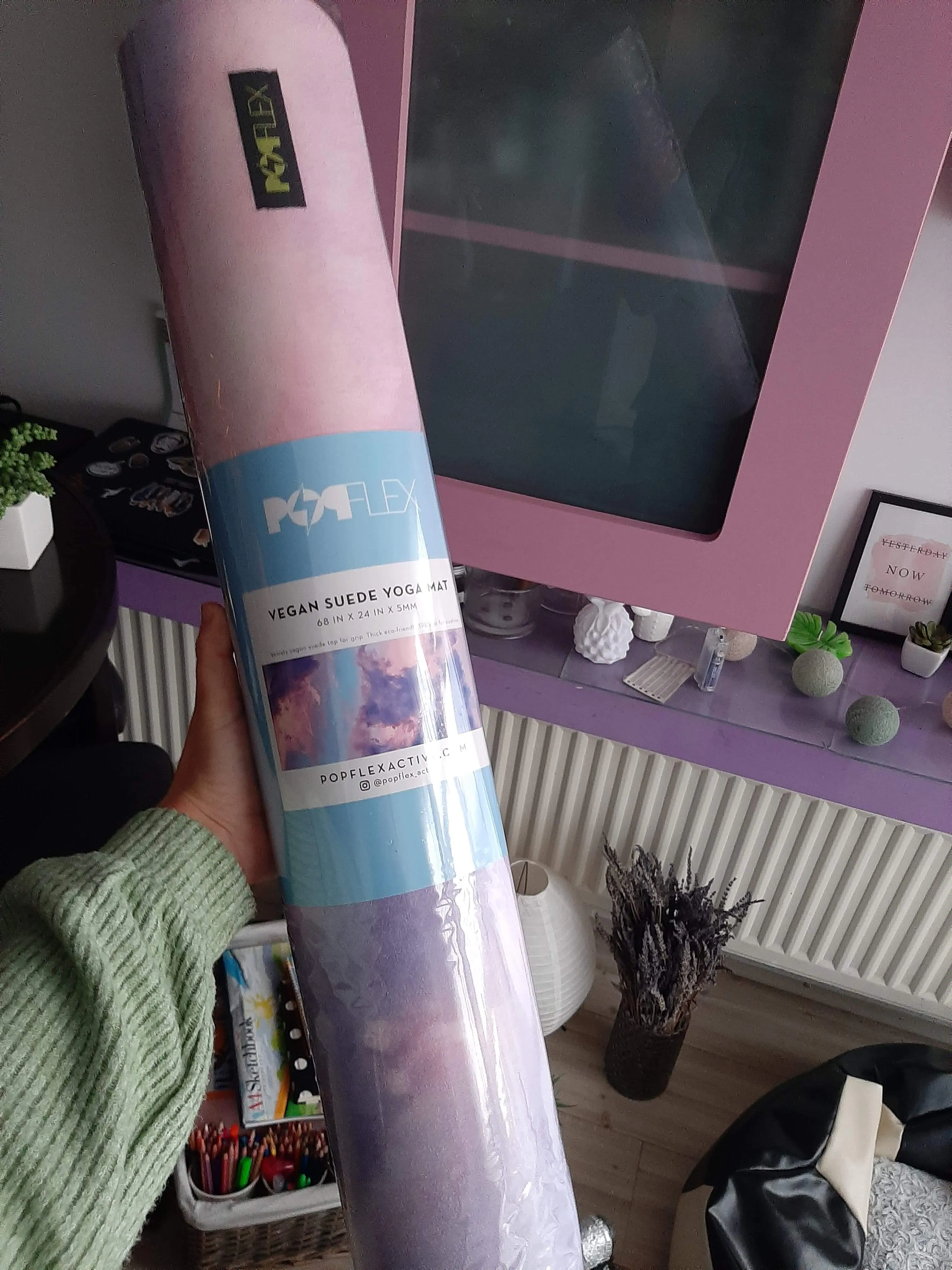 Heart in the Clouds Vegan Suede Yoga Mat - POPFLEX