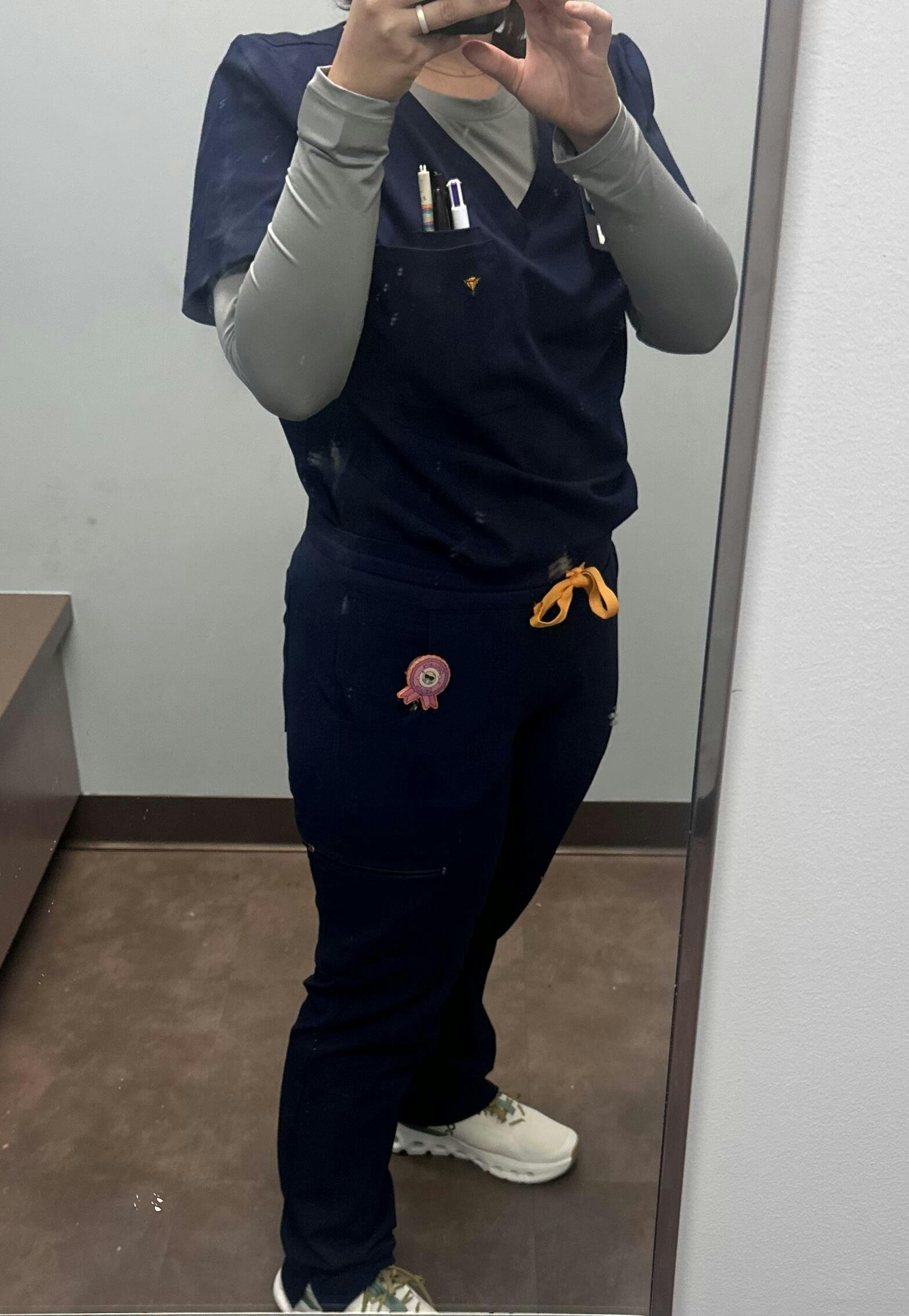 The Pfeiffer - Burgundy Slim-Fit Medical Scrub Pants for Women