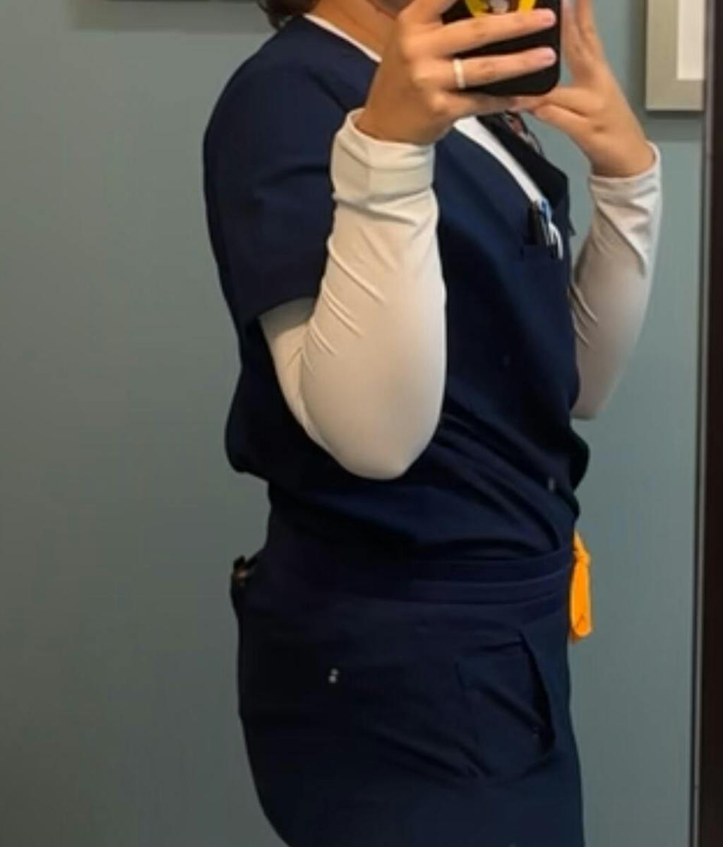 The Pfeiffer - Burgundy Slim-Fit Medical Scrub Pants for Women