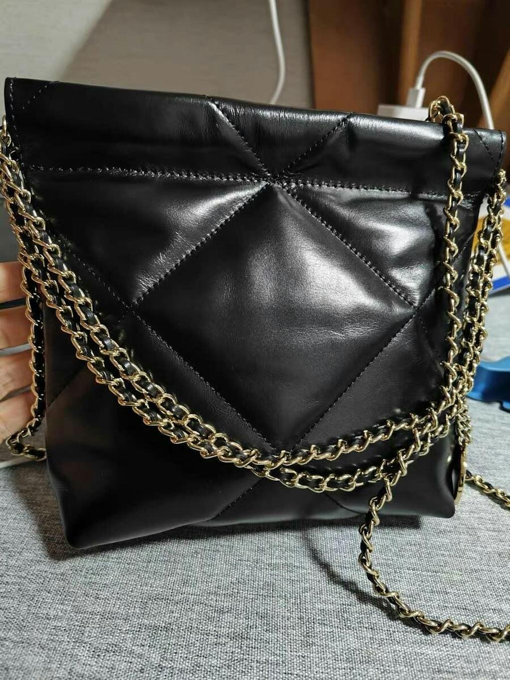 Quilted Leather Chain Purse DIY Kit | Easy Leather Bag Making Kits ...