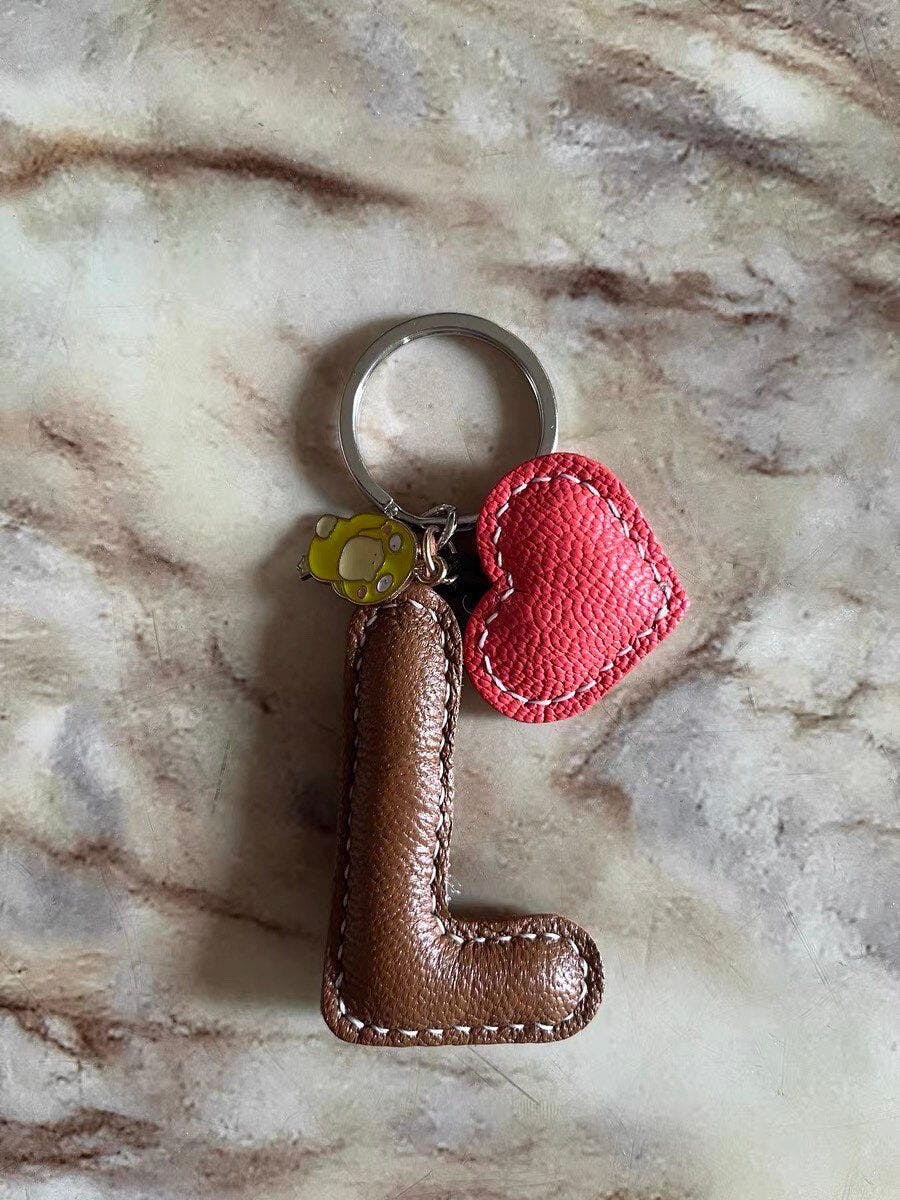 Leather Keychain DIY Kit | Custom Name Initial Leather Keyring Charm ...