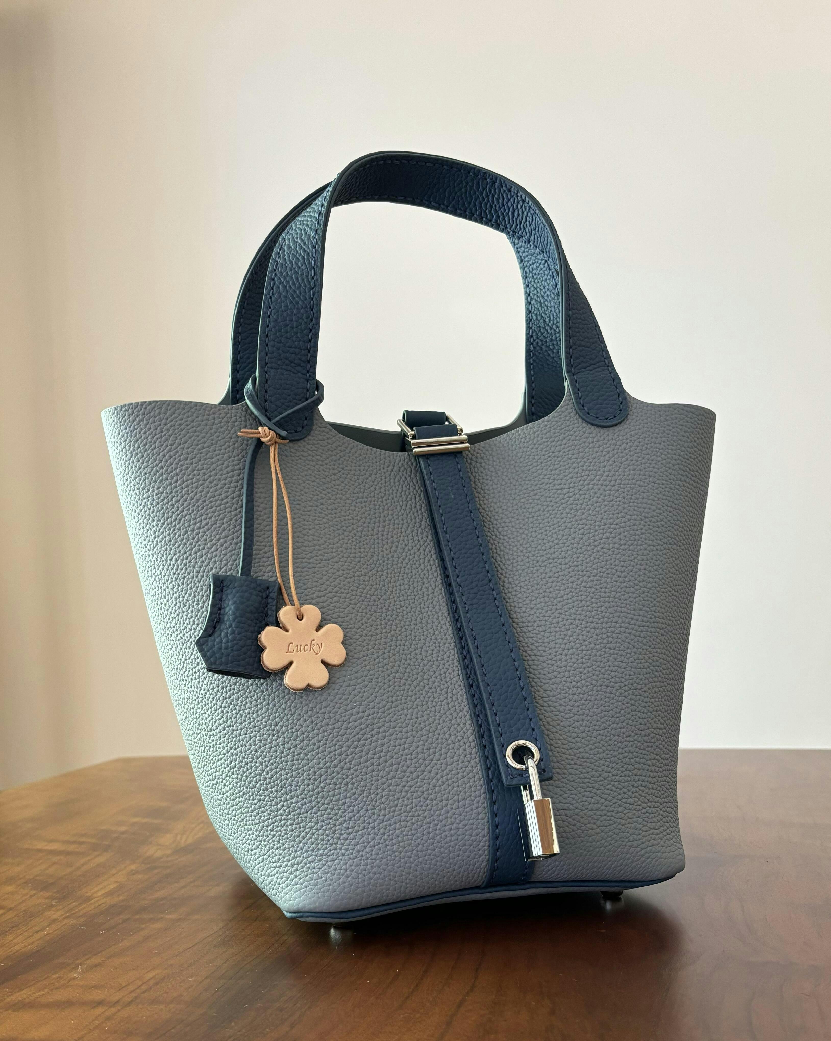 Top Grain Leather Lady Picotion Lock Totes Bag DIY Kit – POPSEWING®