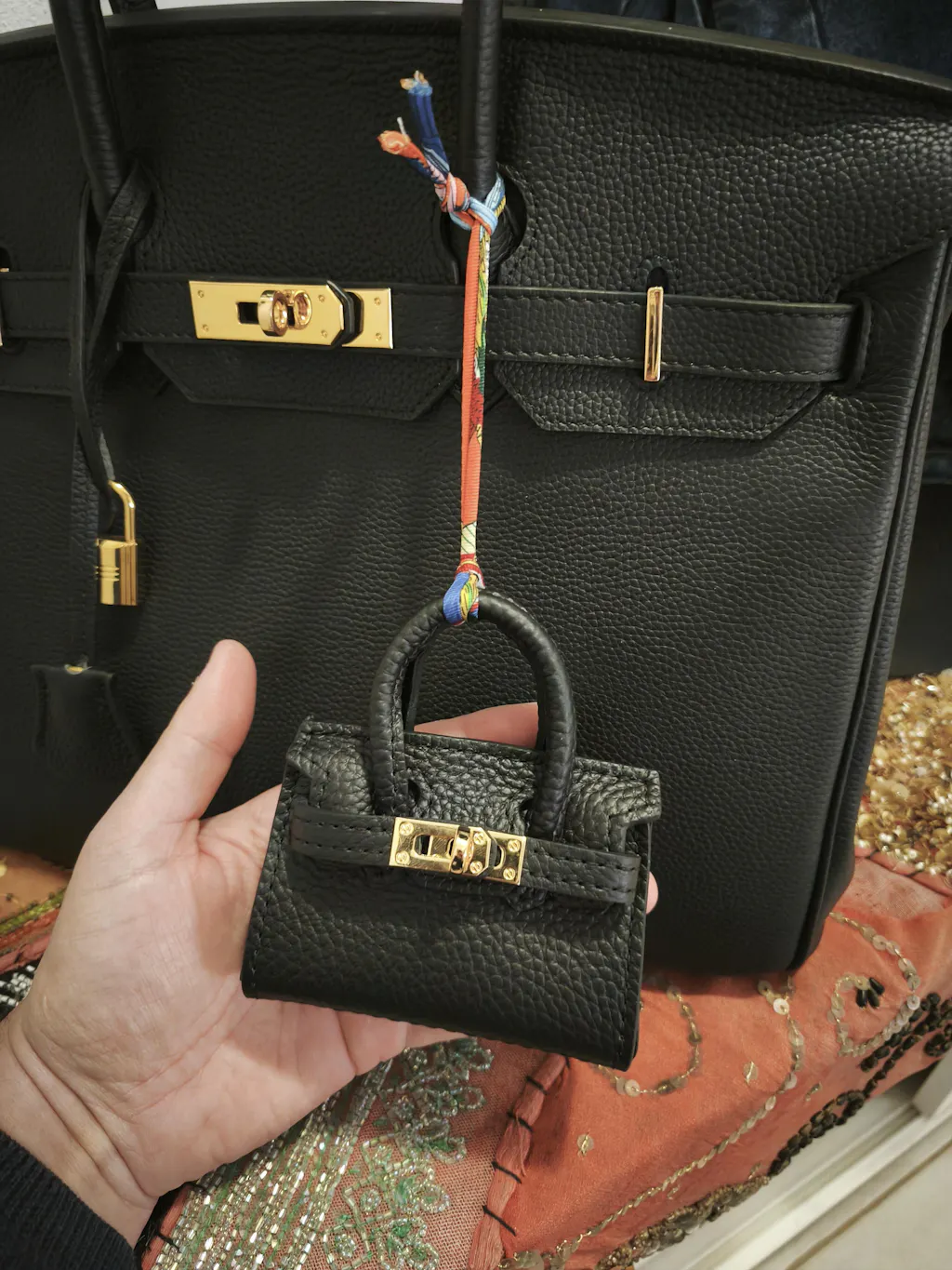POPSEWING® Top Grain Leather Mini Birk Bag Charm DIY Kit