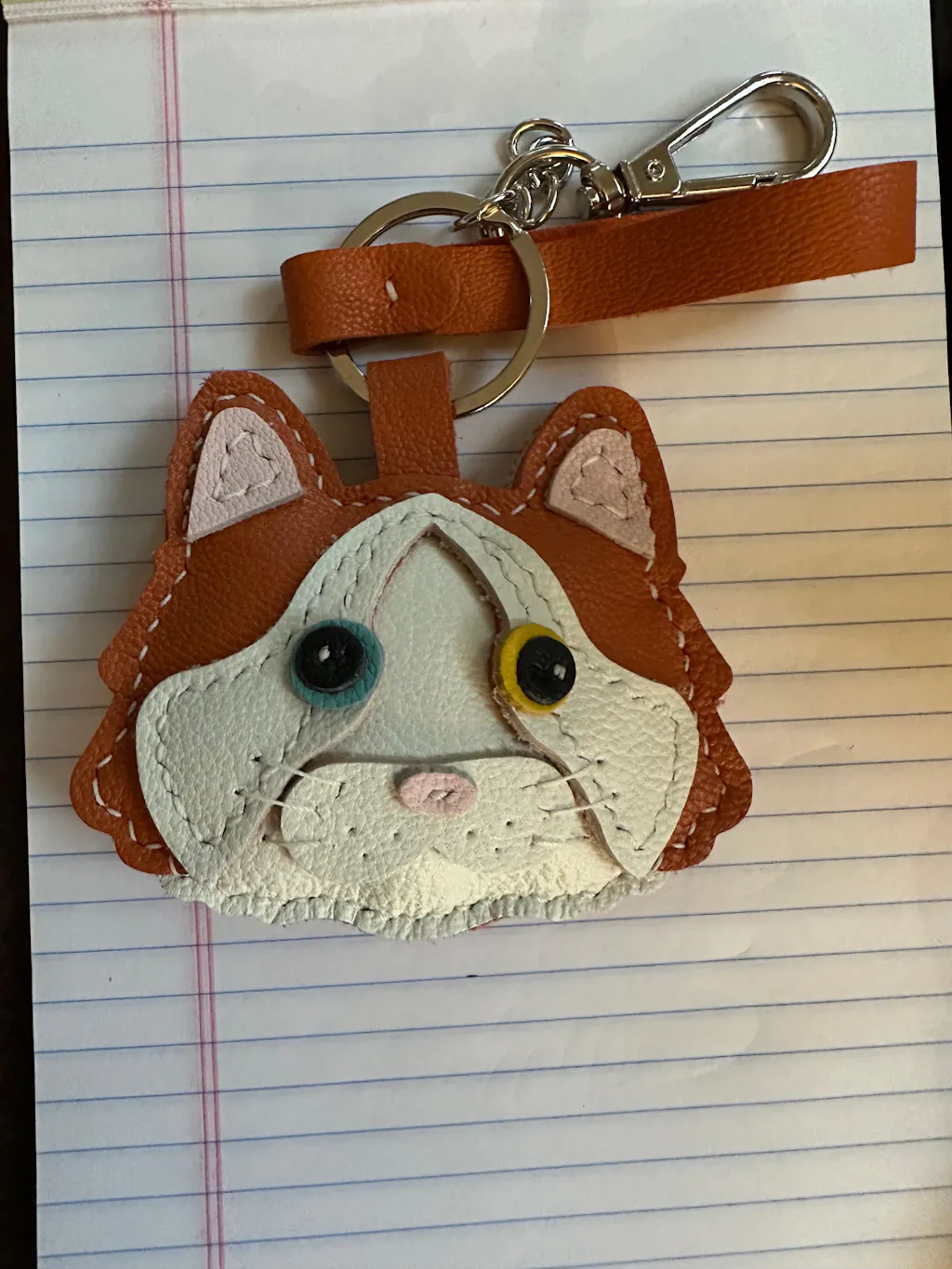 Leather Little Cat Keychain DIY Kit - POPSEWING®