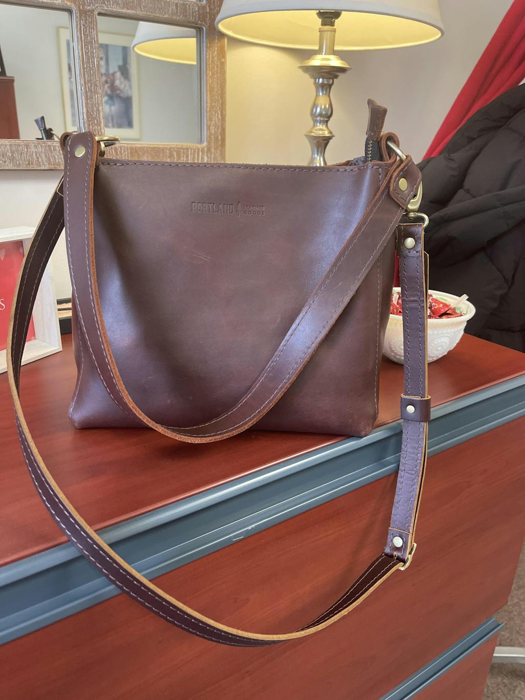 Almost Perfect' Triangle Shoulder Bag | Portland Leather Goods