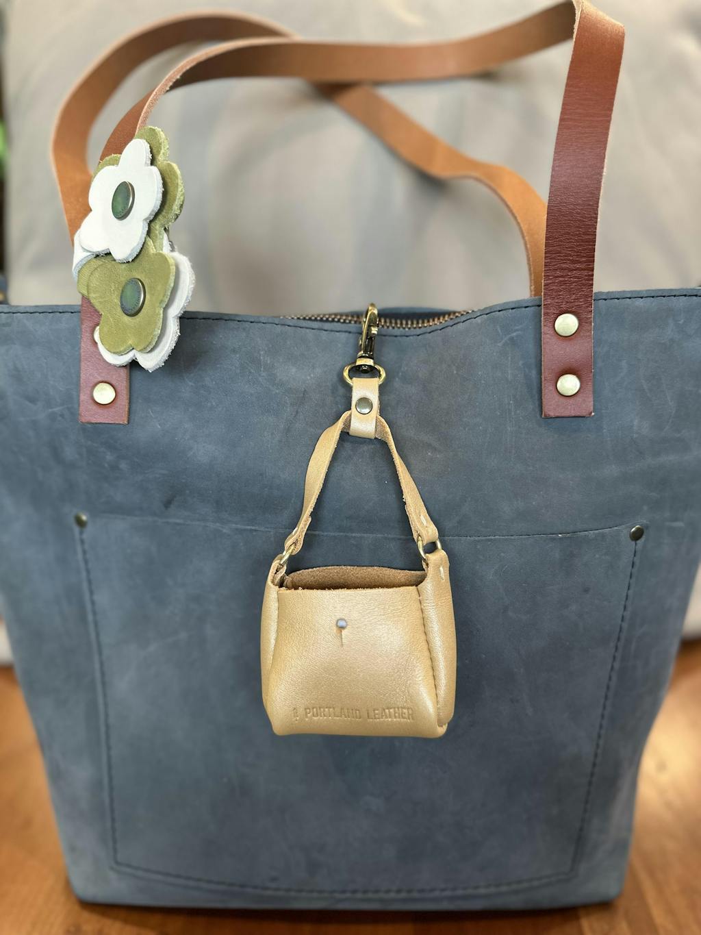 Teeny Tiny Triangle Keychain | Portland Leather Goods