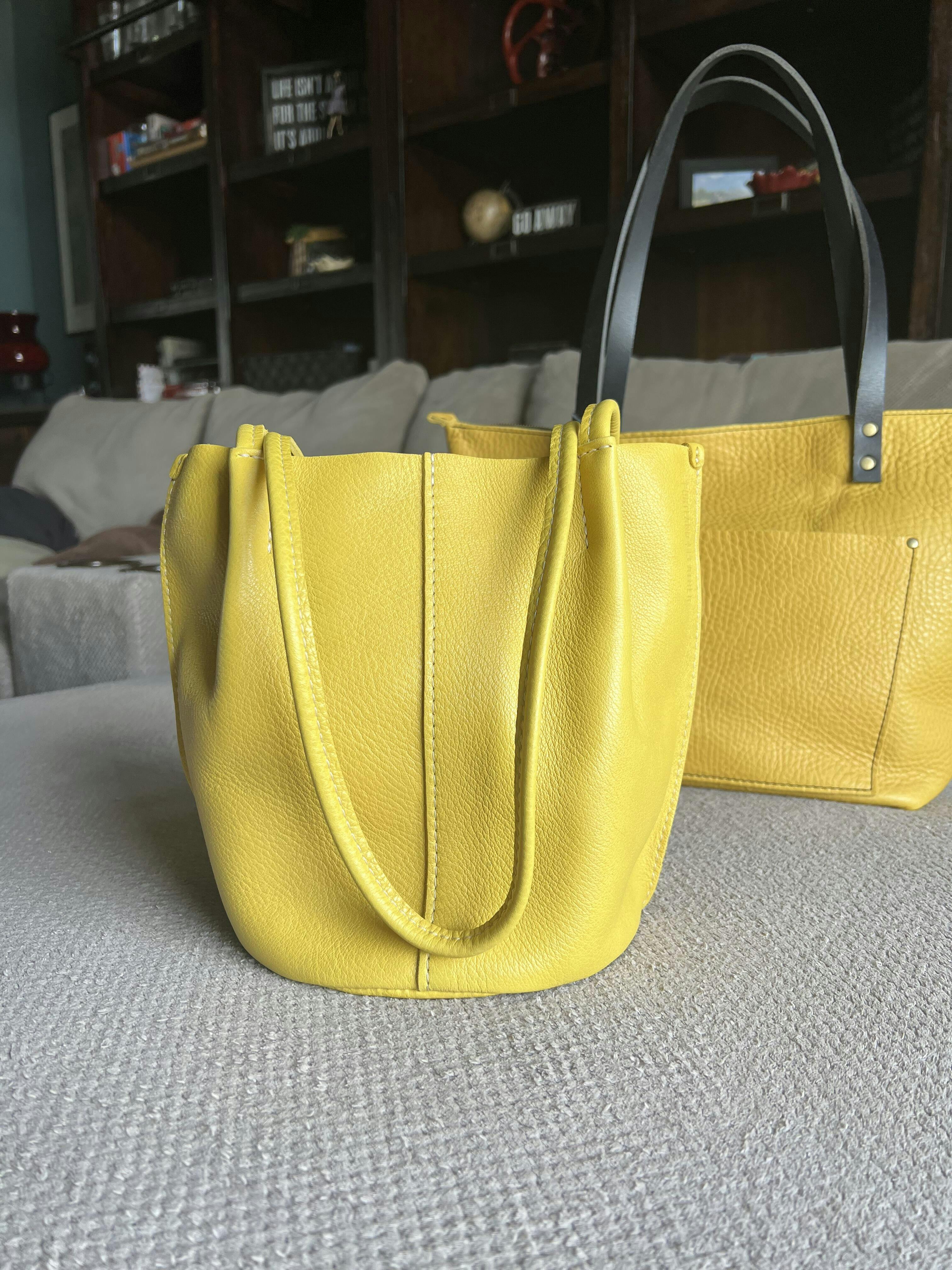 Devan Bucket Tote – Portland Leather