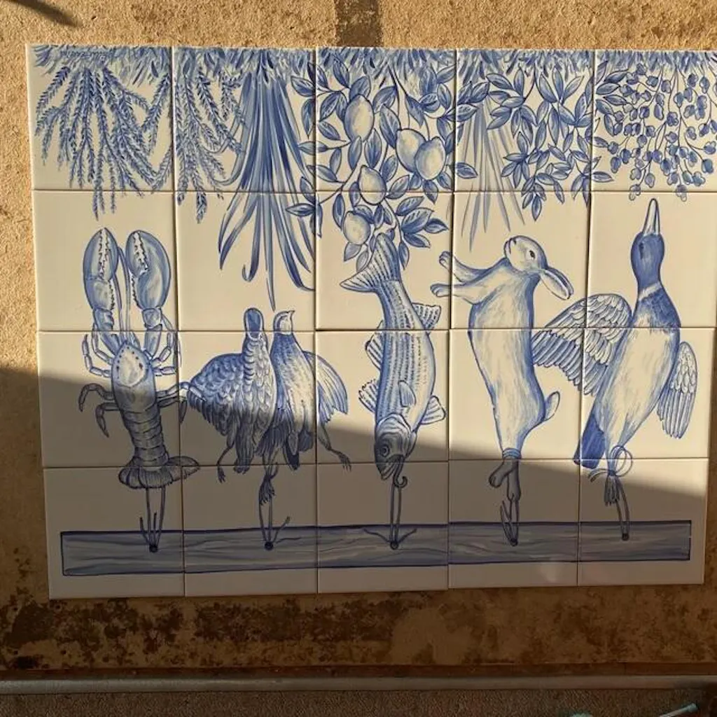 Hanging Foods Kitchen Tile Mural Ref. PT367 | Buy Online – Portuguese Tiles