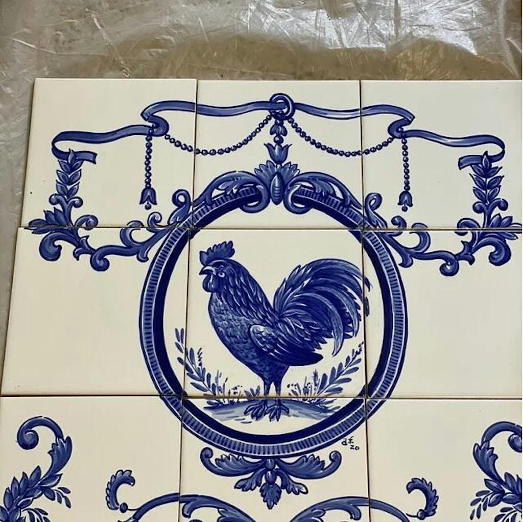 Rooster Tile Mural Ref. PT236 | Buy Online – Portuguese Tiles