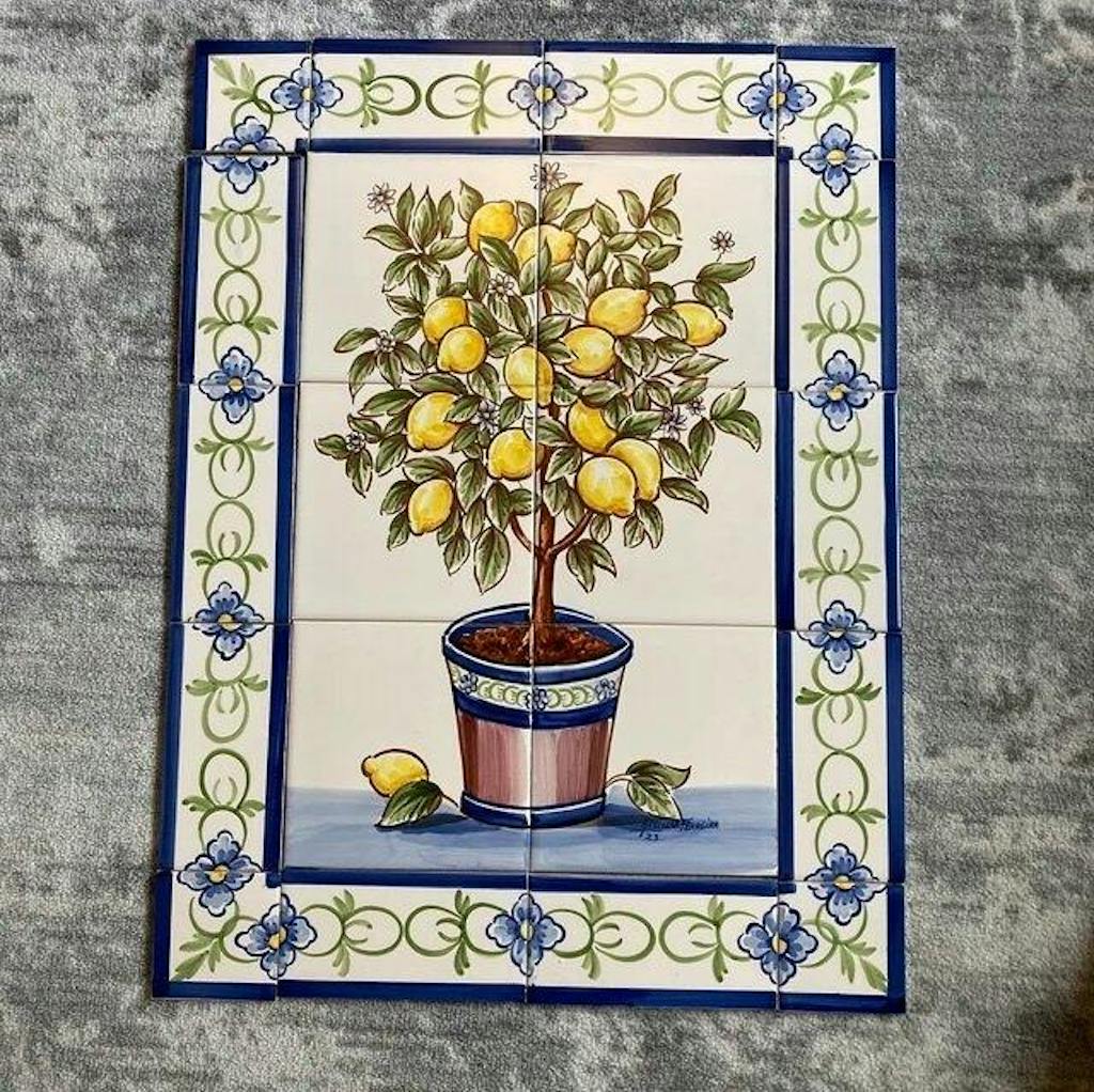 Lemon Tree Tile Mural Ref. PT250 | Buy Online – Portuguese Tiles