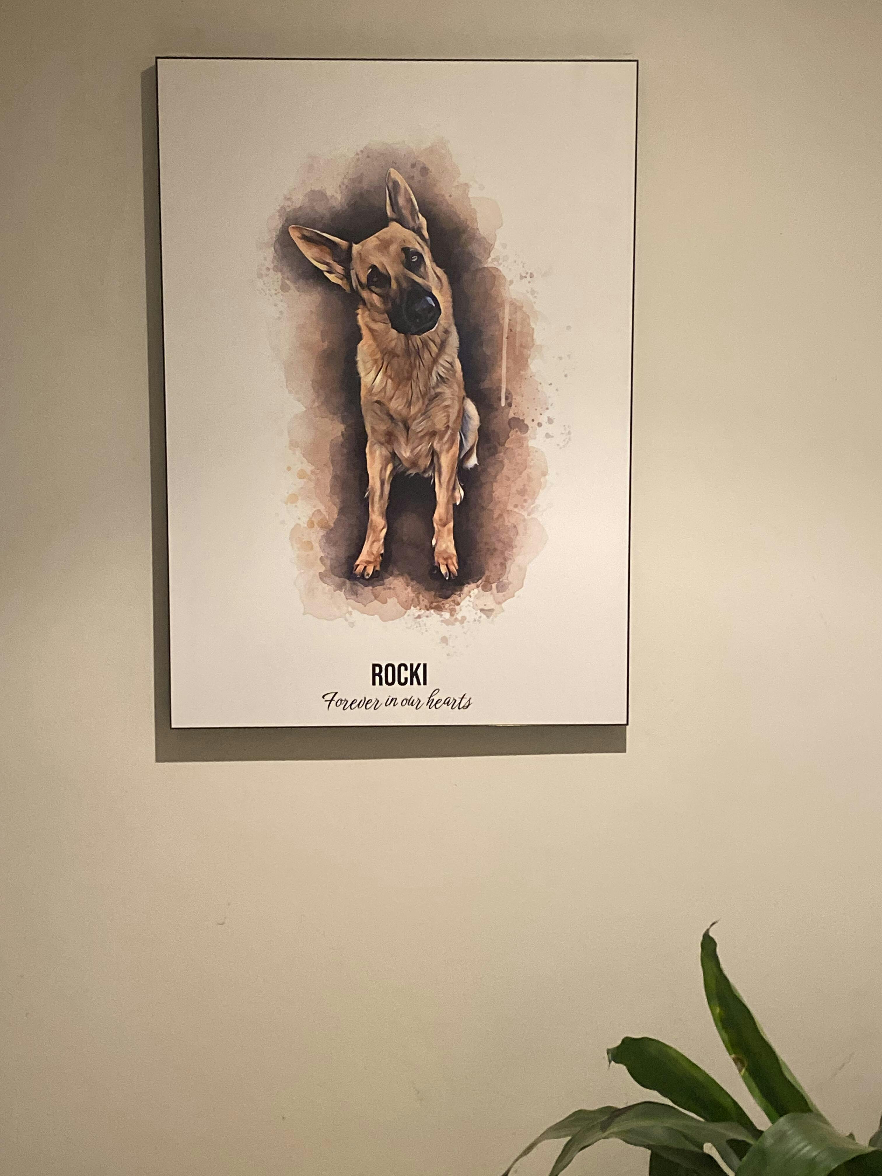 Custom Pet Portrait - Watercolour Design - Poster & Paw - Poster and Paw