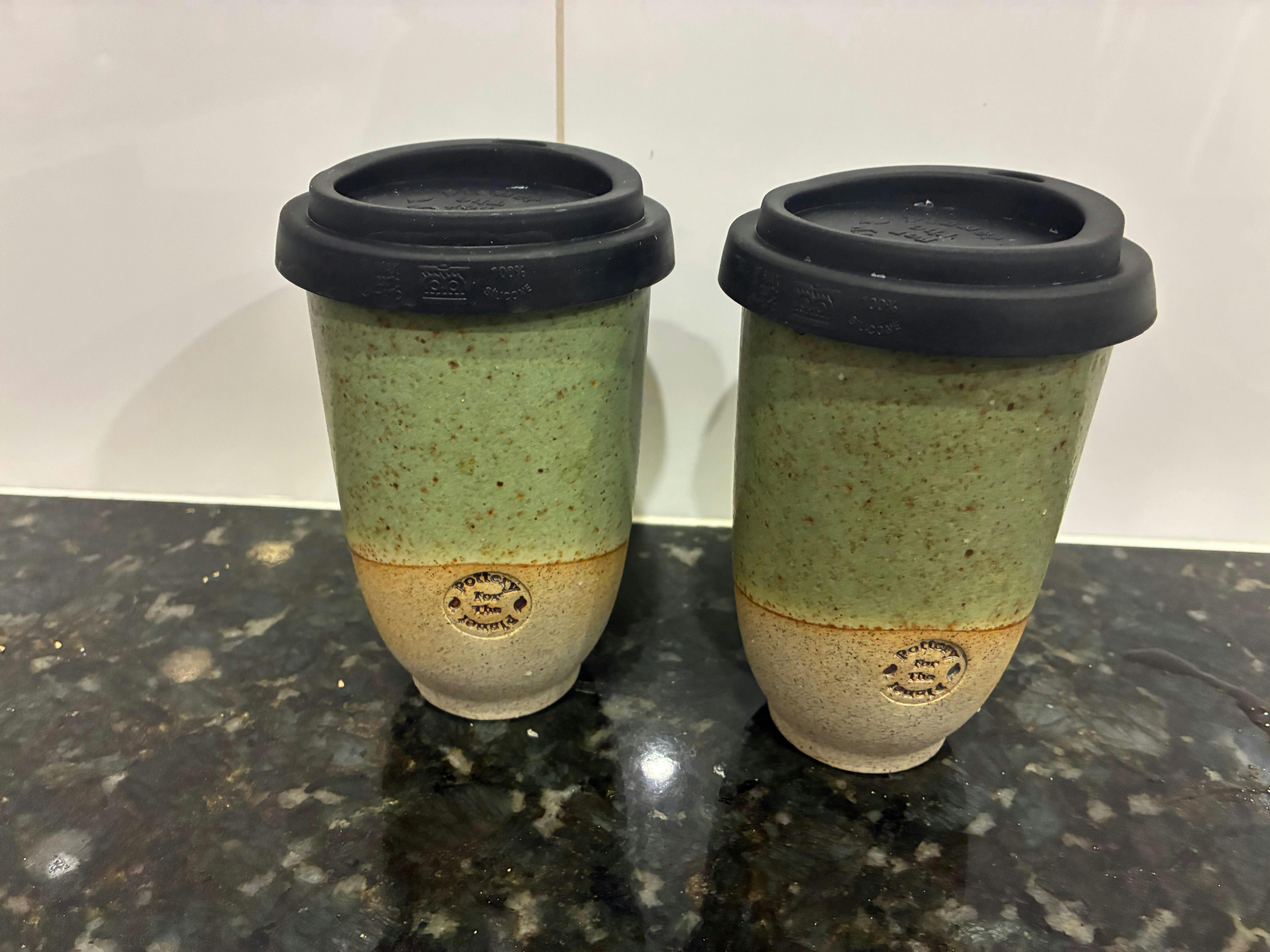 Ceramic Takeaway Coffee Cups | Many Glazes | Pottery For The Planet
