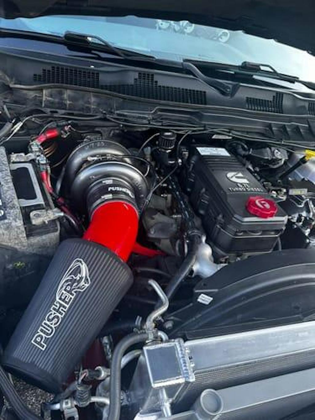 Pusher High Mount Compound Turbo System for 2013-2018 Dodge Ram 6.7L ...