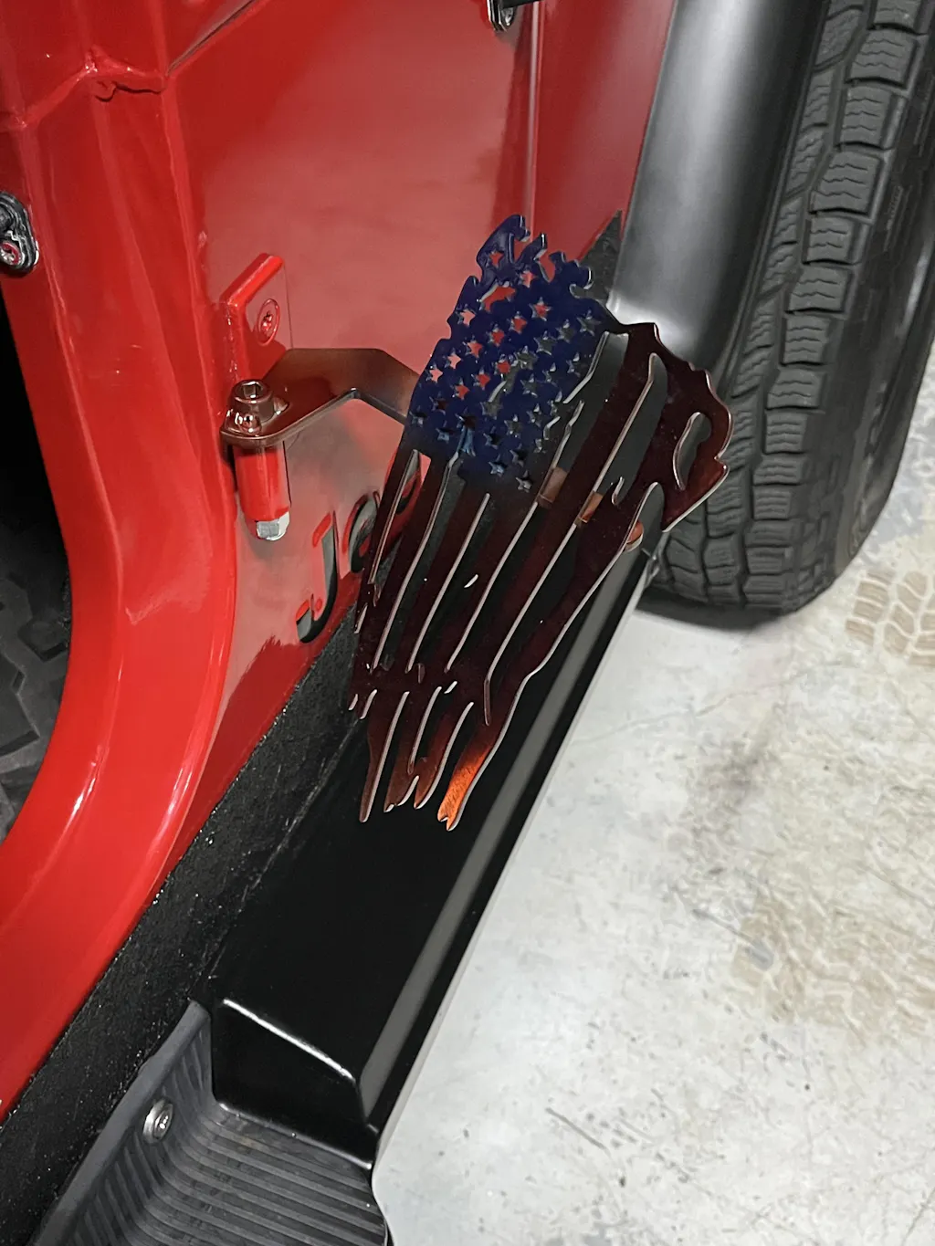 Patriotic American flag custom Jeep foot pegs for Wrangler & Gladiator ...