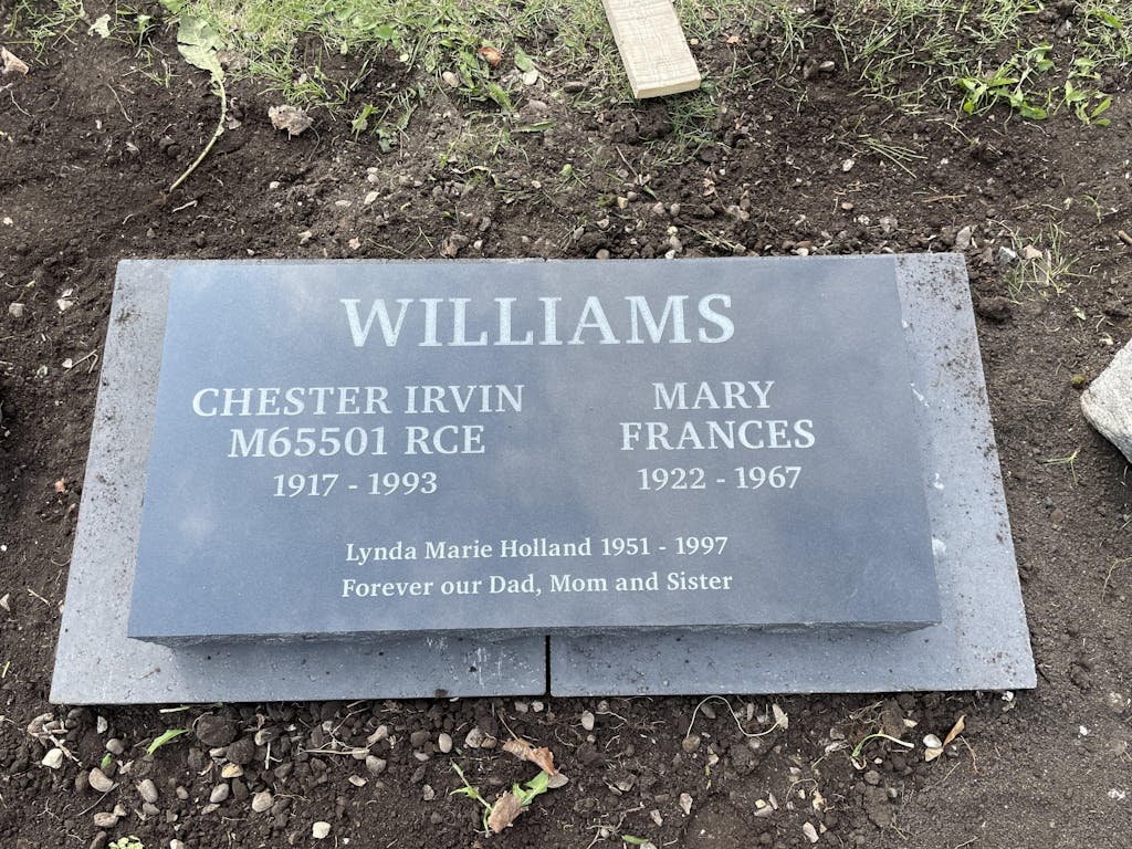 36" x 18" x 4" Double Marker SANDBLASTED ENGRAVING – Prairie Flat Memorials