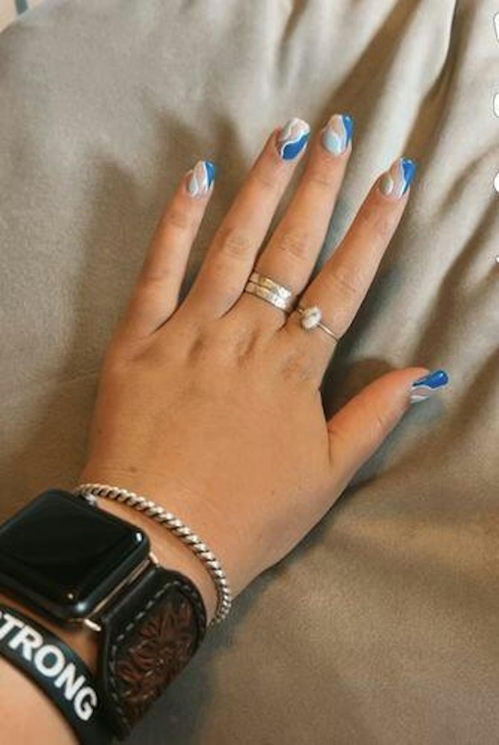 Durango Stacking Ring Set in White Opal – Prairie Sky Jewelry Co