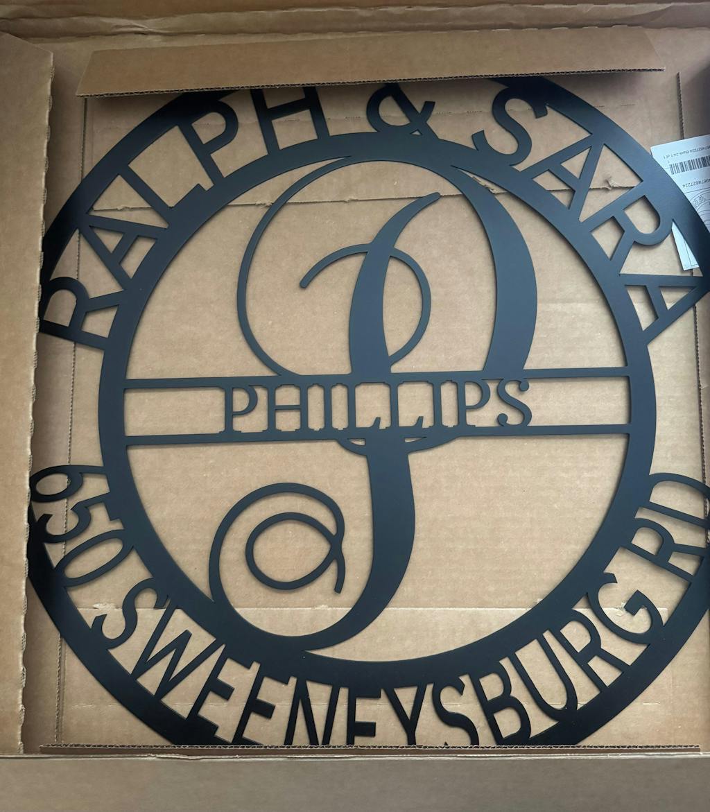 Elaborate Name Personalized Gifts - Custom Metal Sign, Split Letter ...