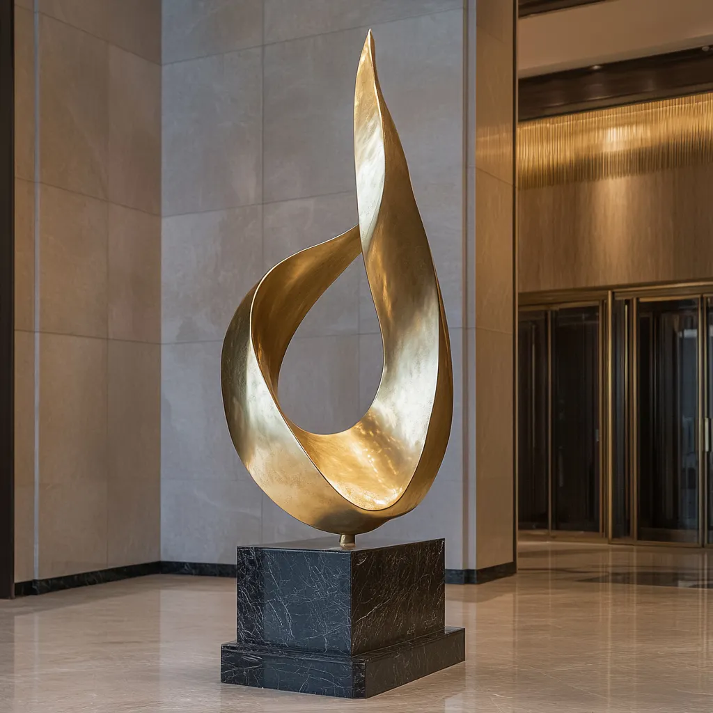 PREMIER Modern Art Bronze Floor Standing Abstract Sculpture PSB-026 ...